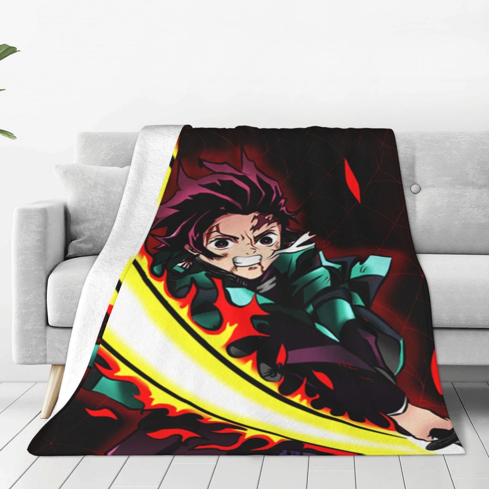 Demon Slayer Kimetsu No Yaiba Ultra-Soft Micro Fleece Blanket Throw All ...