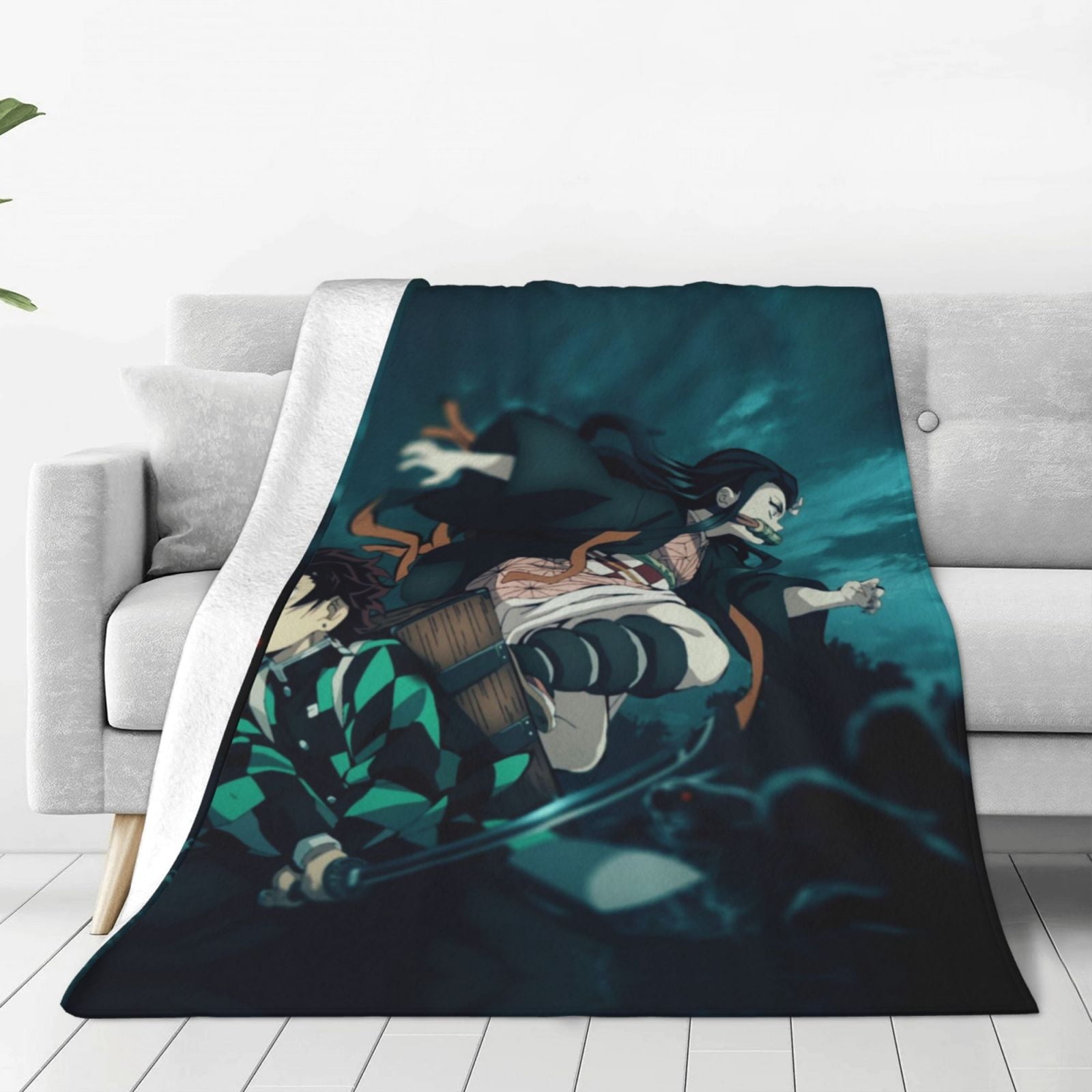 Demon Slayer Kimetsu No Yaiba Ultra-Soft Micro Fleece Blanket Throw All ...