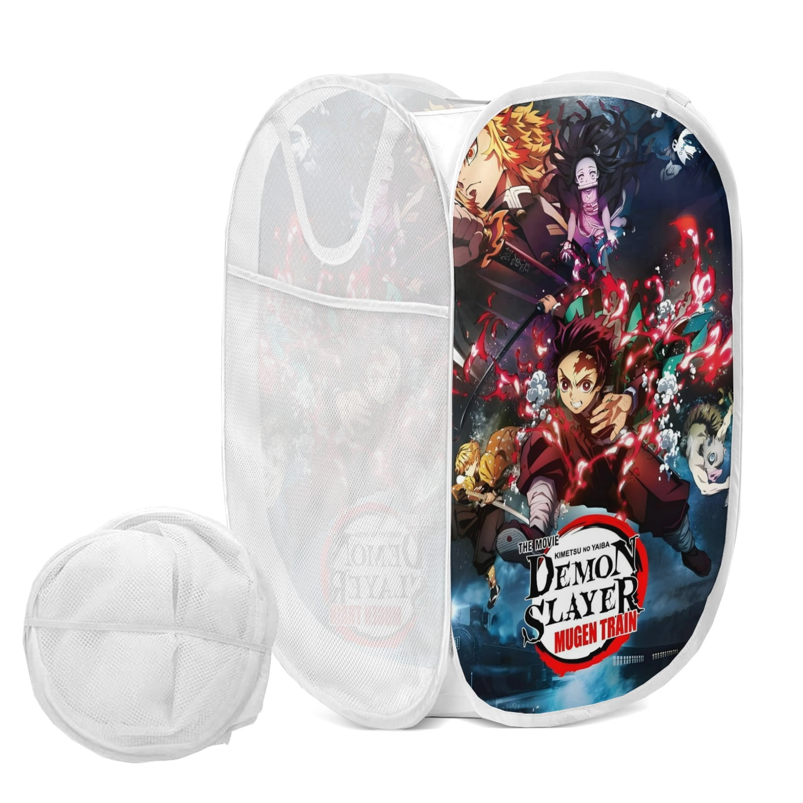 Demon Slayer: Kimetsu no Yaiba Fold-Flat Printed Laundry Tote.15" × 24 ...