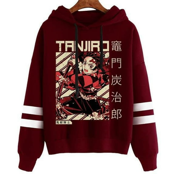 Demon Slayer: Kimetsu no Yaiba Hooded Sweatshirt Pullover Casual Top ...