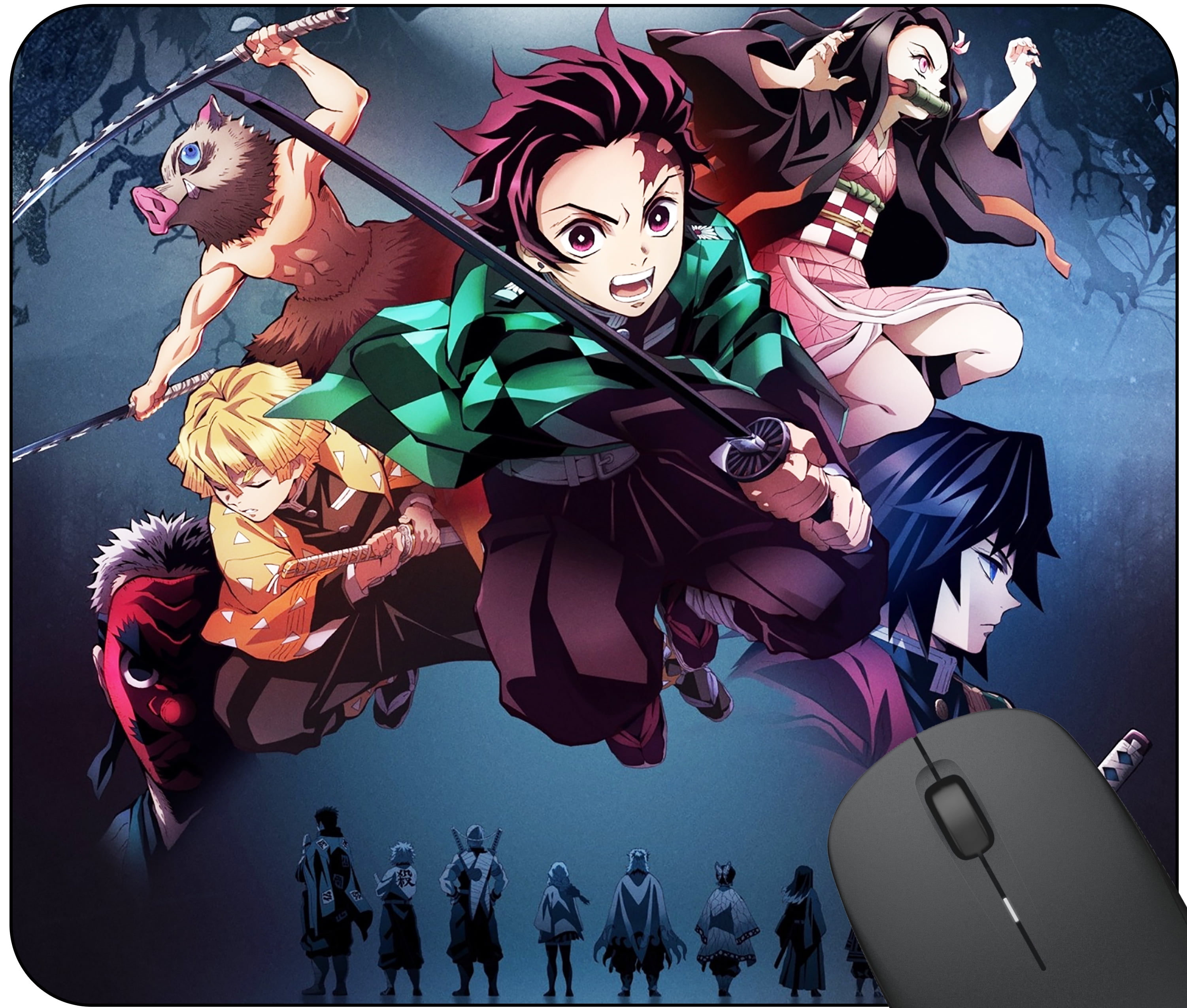 Demon Slayer: Kimetsu no Yaiba - Nezuko Tanjiro Zenitsu Inosuke Giyu ...