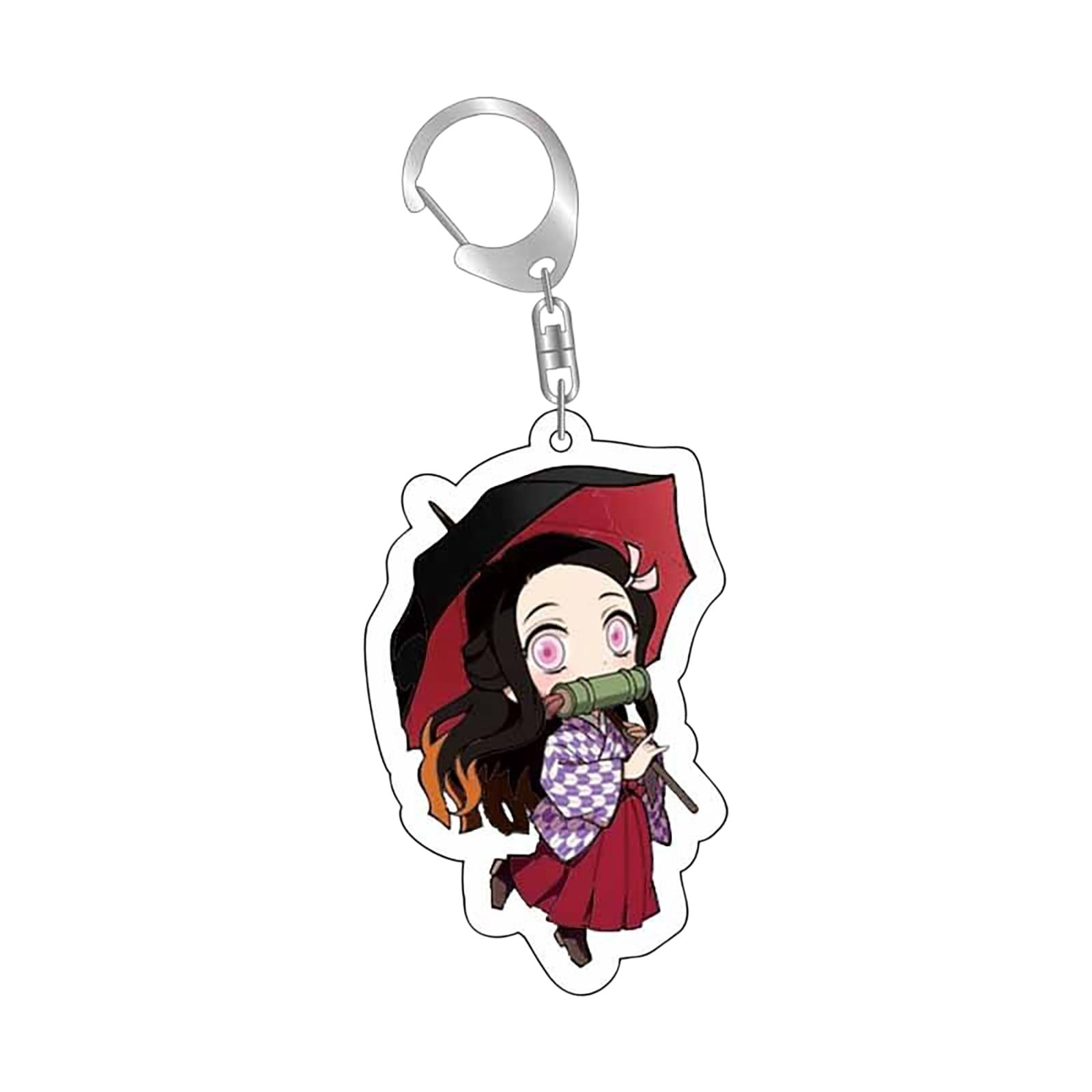 Anime Demon Slayer Acrylic Figure Keychain Set Vision Stand Merch ...