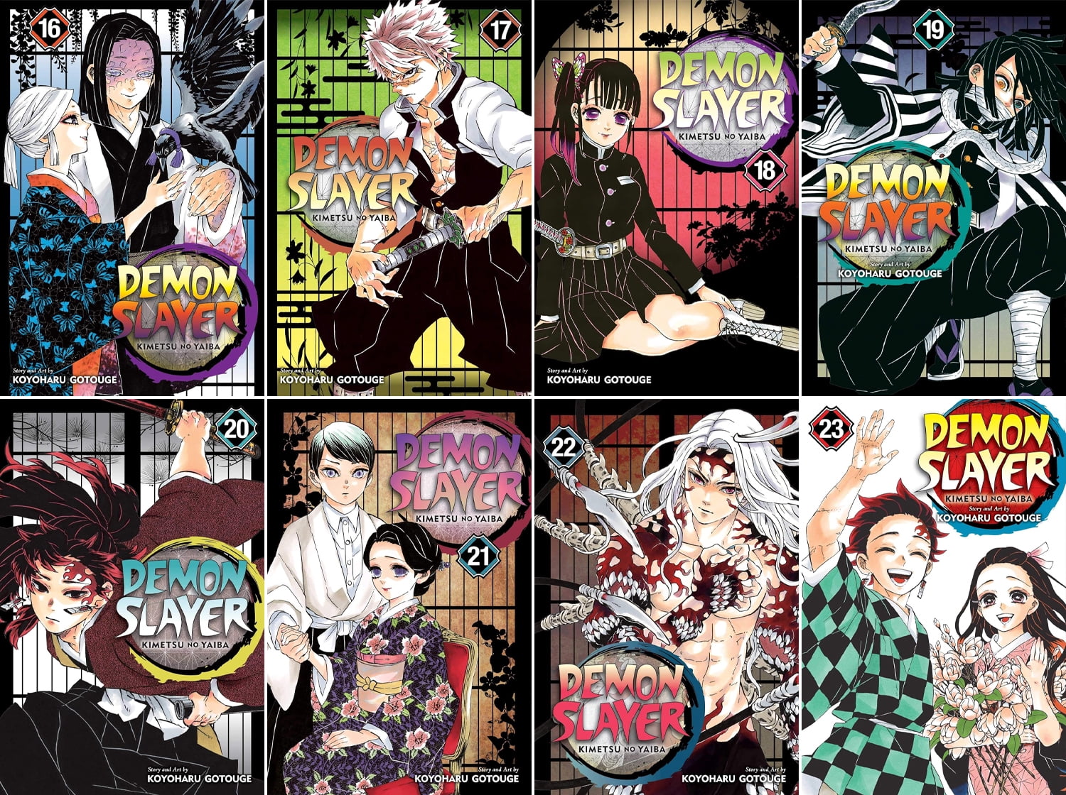 Demon Slayer: Kimetsu no Yaiba (Vol 16-23) 8 Book Collection Set by ...
