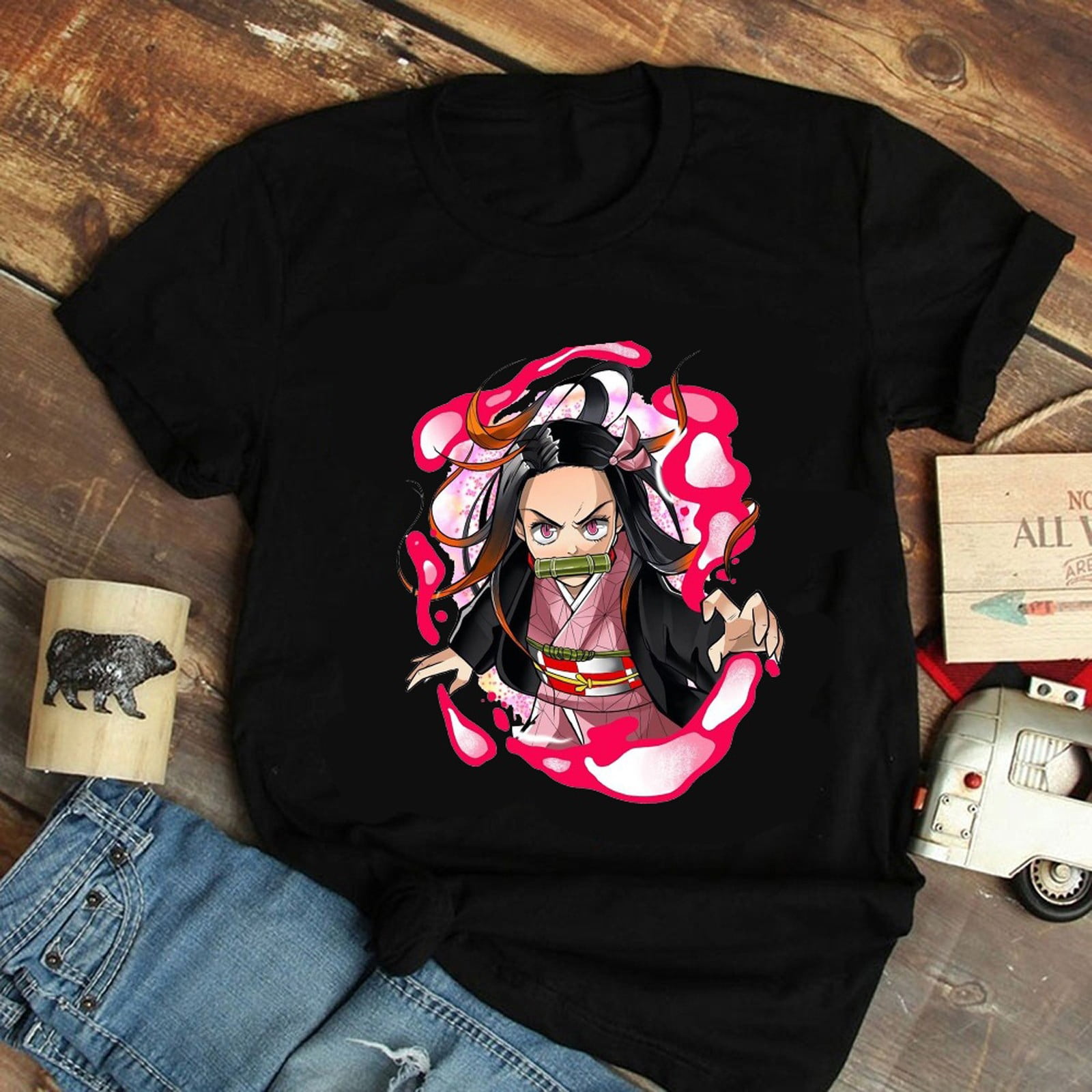 Demon Slayer Kimetsu no Yaiba Women's Summer Casual Loose Nezuko Anime ...