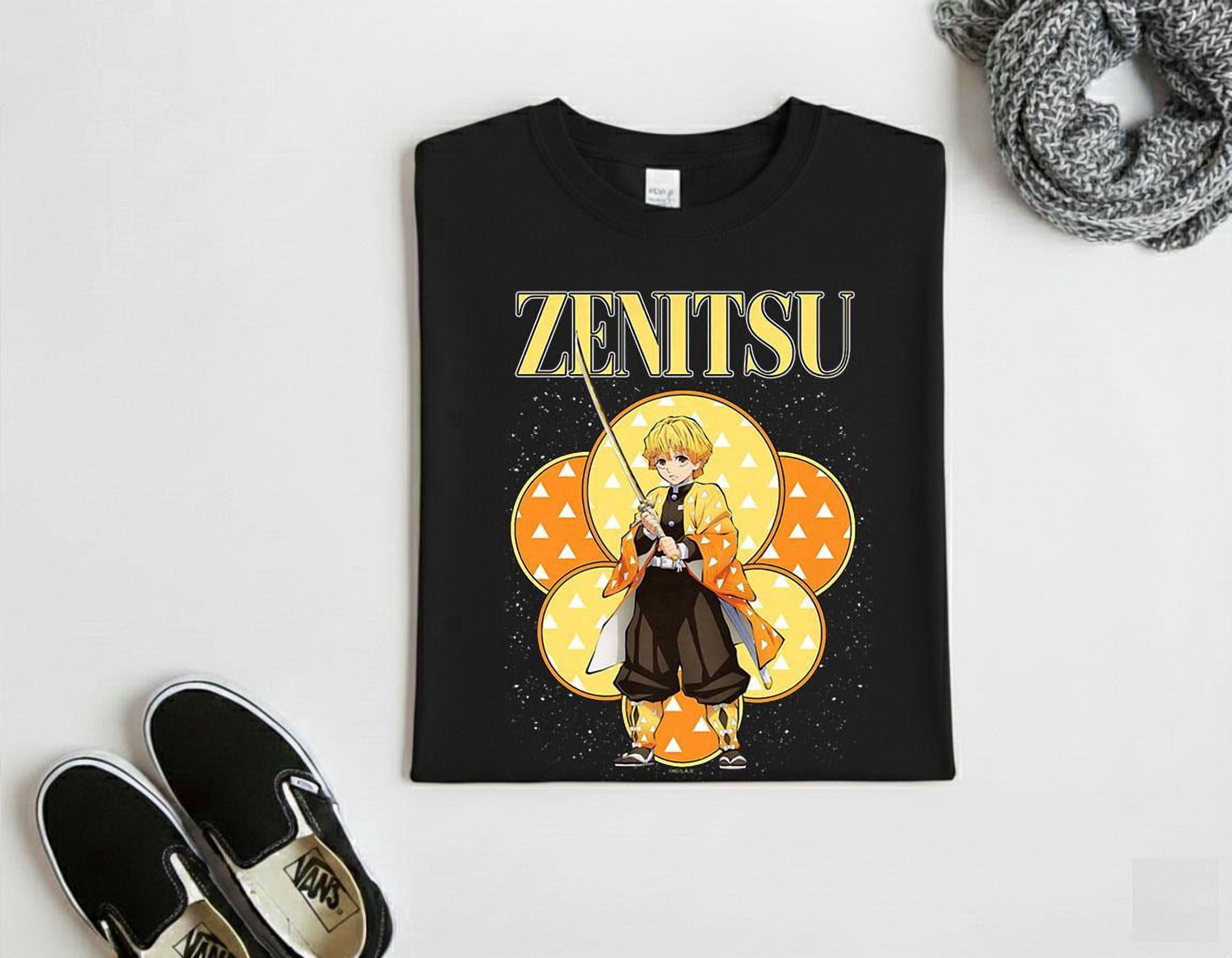 Demon Slayer Kimetsu no Yaiba Zenitsu Yellow Flash Night T-Shirt, Demon ...