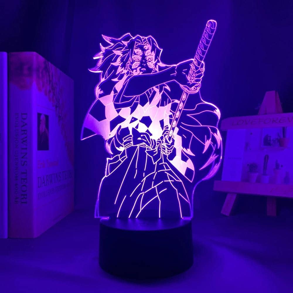 Demon Slayer Kokushibo lamp Anime Light 3D LED Night Lights Table Lamp ...