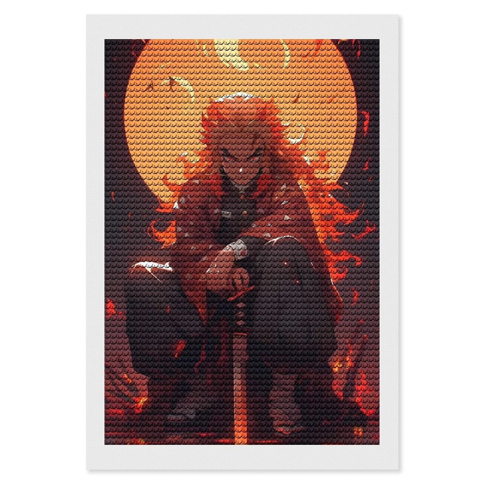 Demon Slayer Kyojuro Rengoku Diamond Art Kits for Adults 5D Diamond Art ...