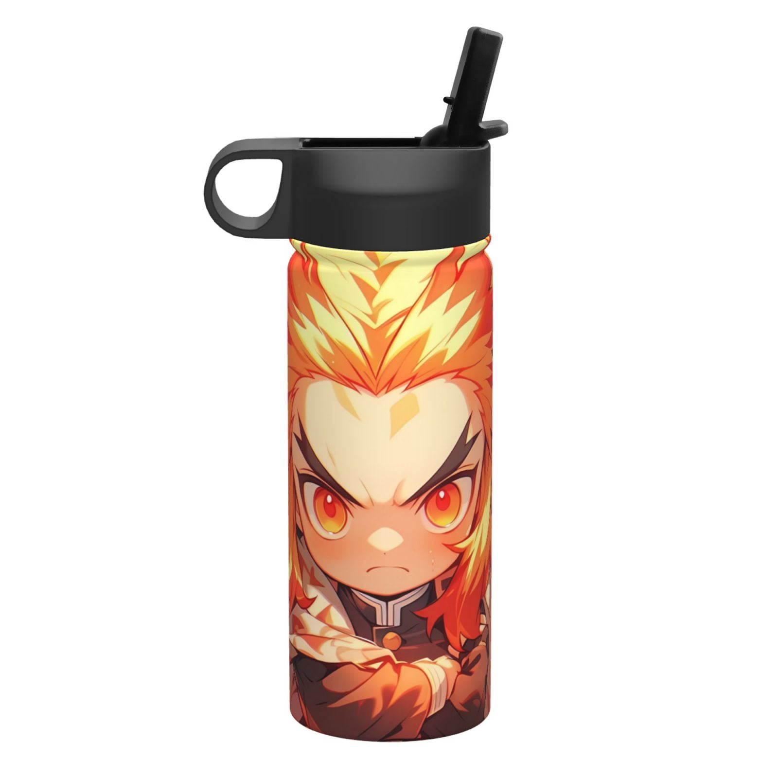 Demon Slayer Kyojuro Rengoku Kids Insulated Water Bottle With Straw ...
