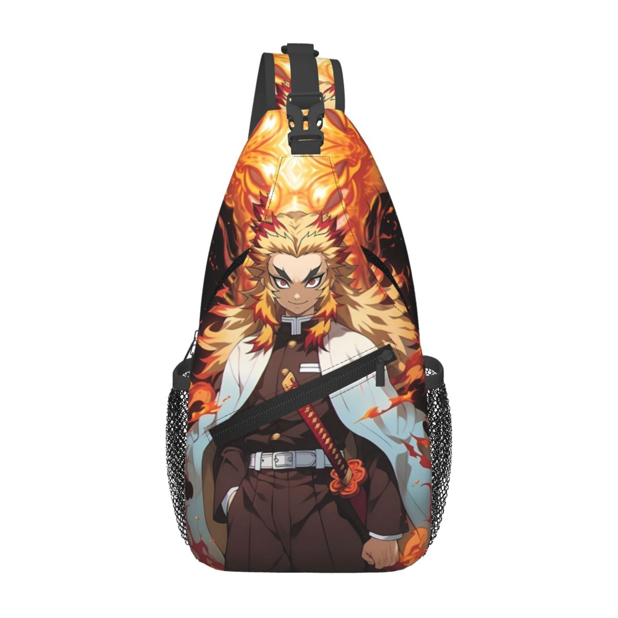 Demon Slayer Kyojuro Rengoku Sling Bag Crossbody Sling Backpack Chest ...