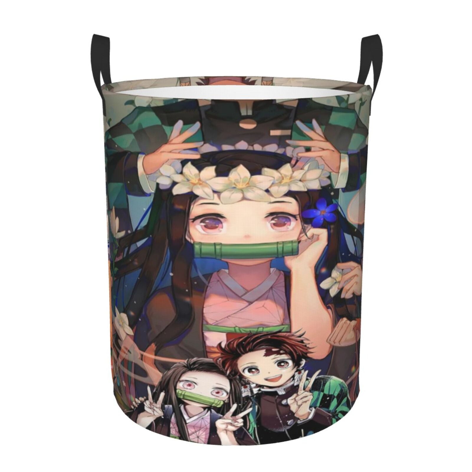 Demon Slayer Large Laundry Basket With Handle, Collapsible Laundry ...