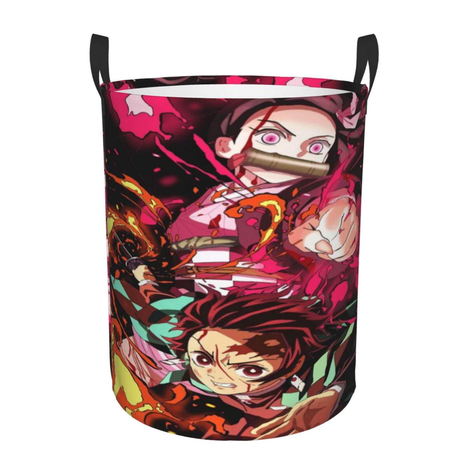 Demon Slayer Large Laundry Basket With Handle, Collapsible Laundry ...