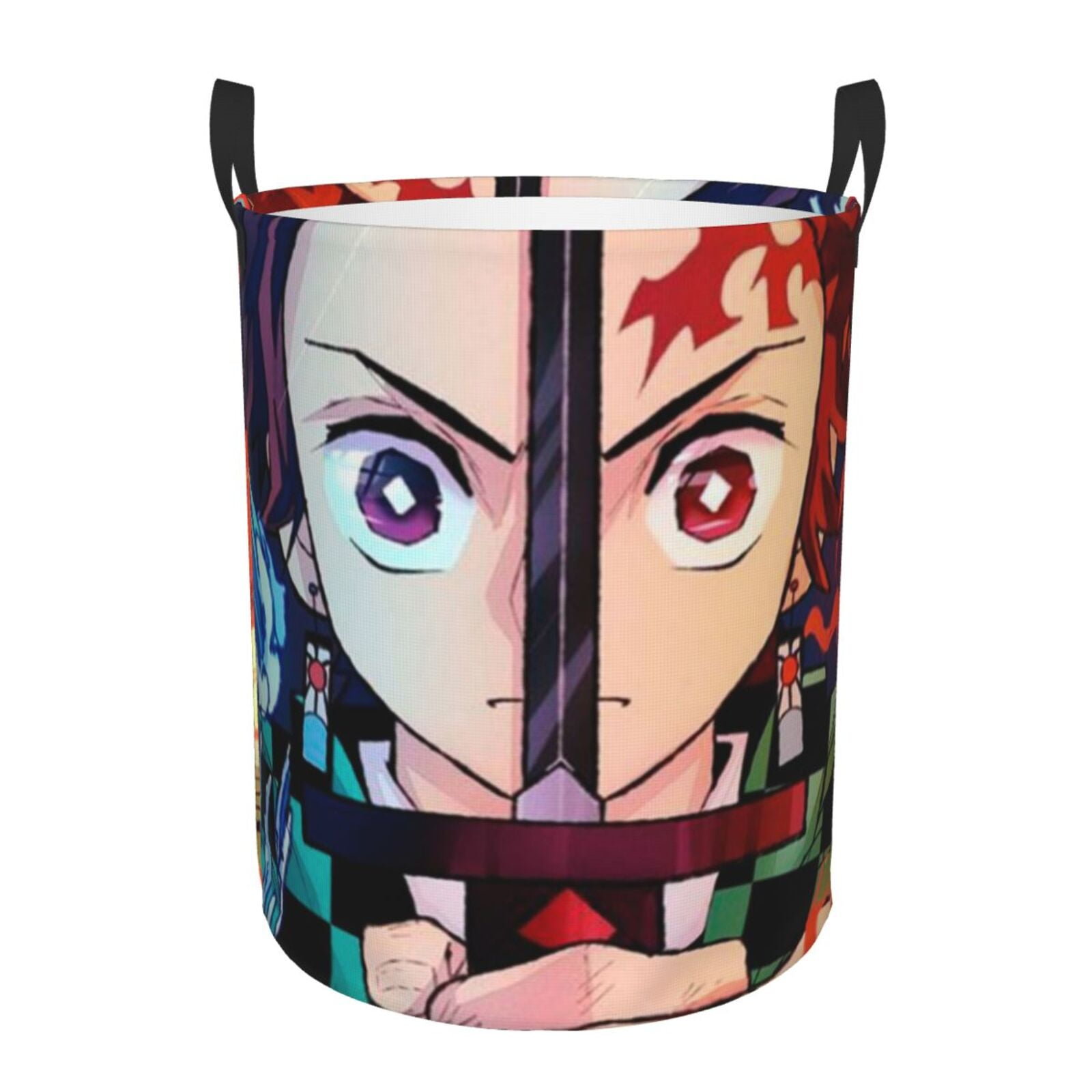 Demon Slayer Laundry Basket Circular Laundry Hamper Dirty Clothes ...