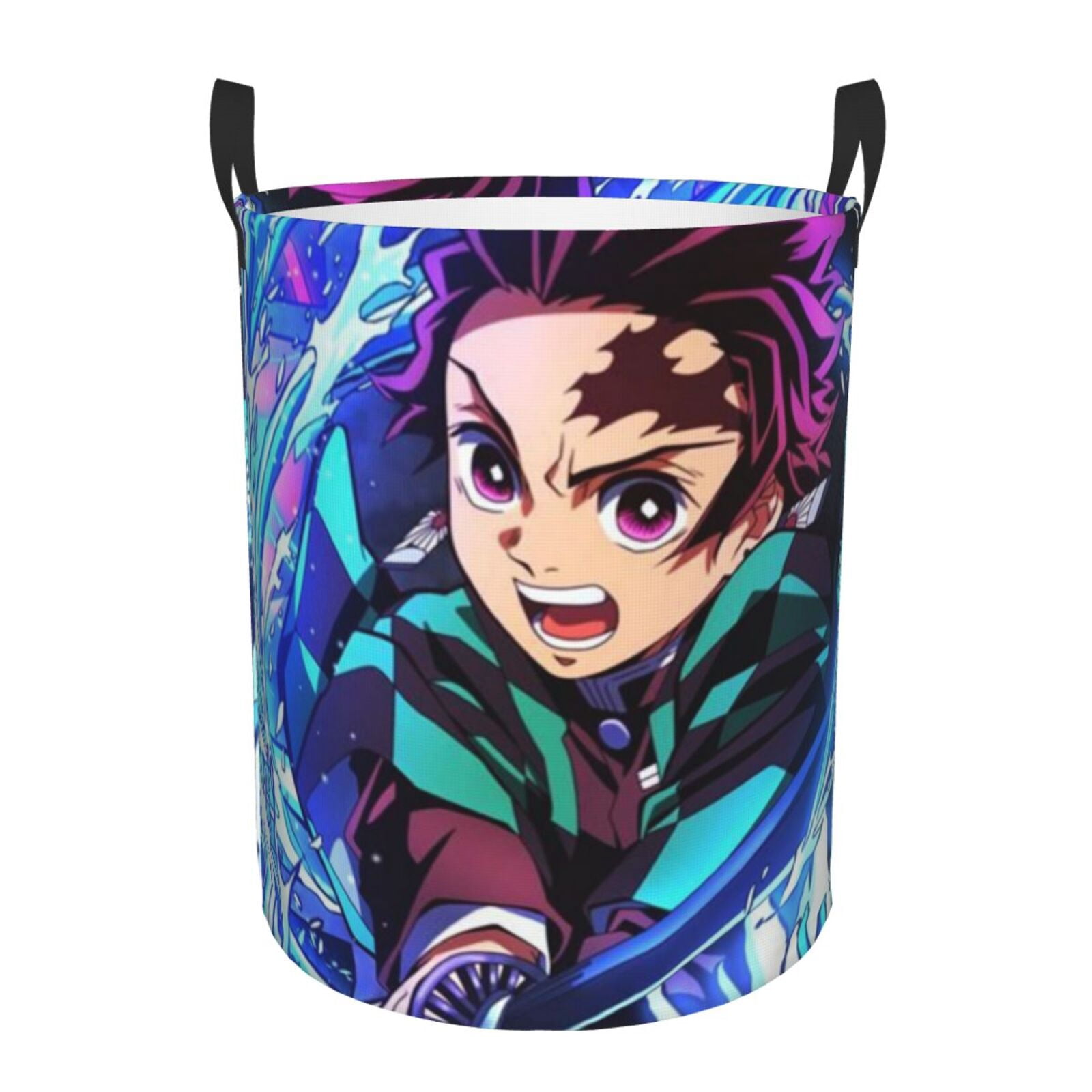 Demon Slayer Laundry Basket Circular Laundry Hamper Dirty Clothes ...