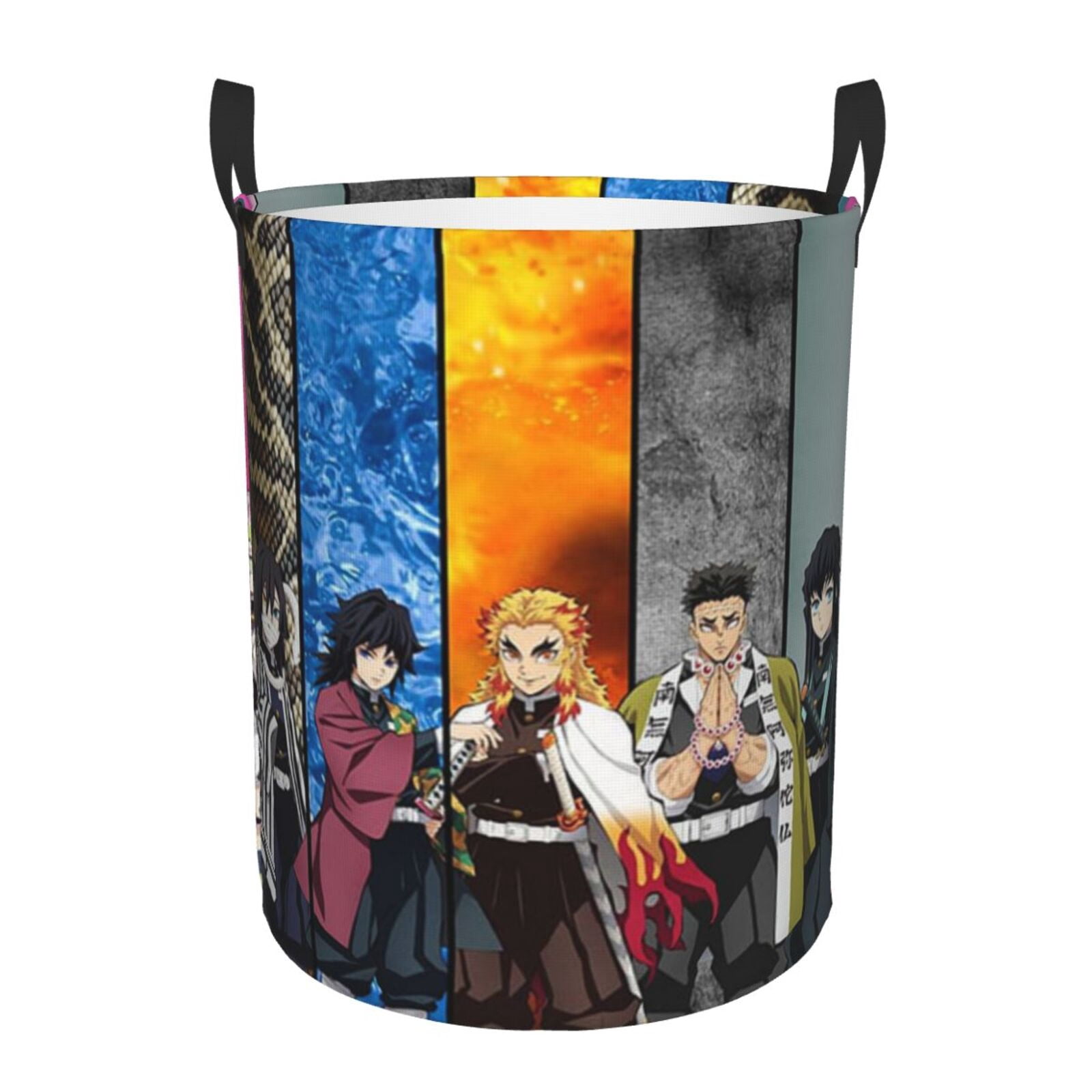 Demon Slayer Laundry Basket Circular Laundry Hamper Dirty Clothes ...
