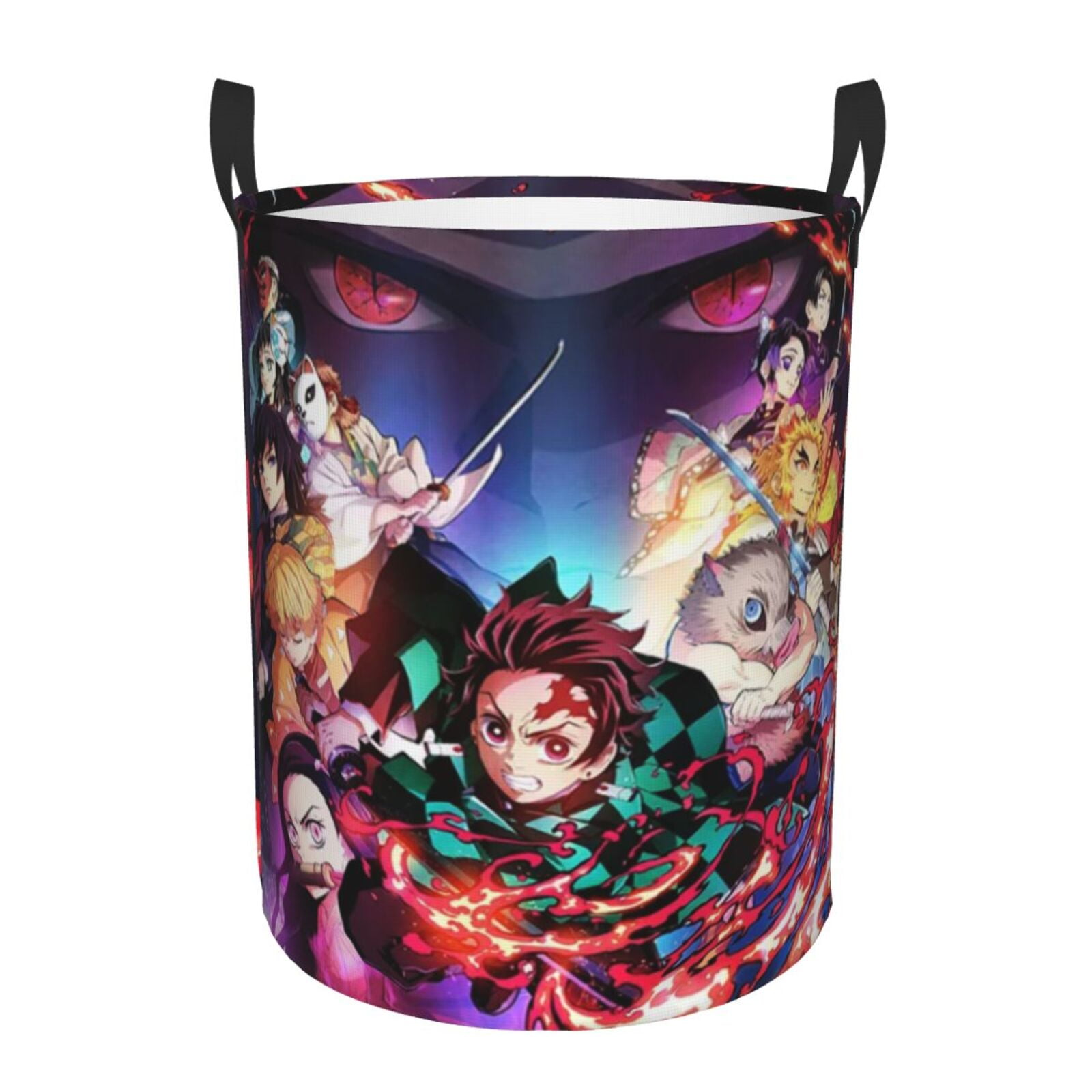 Demon Slayer Laundry Basket Circular Laundry Hamper Dirty Clothes ...