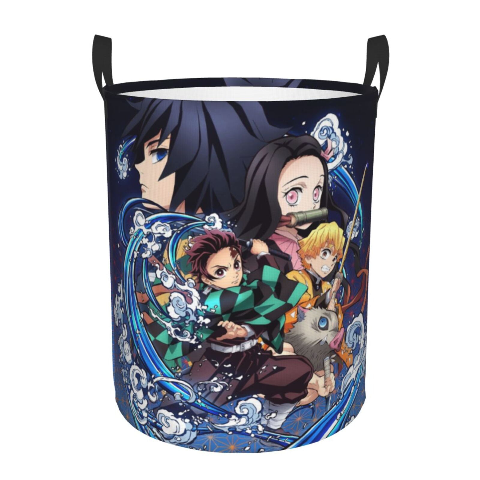 Demon Slayer Laundry Basket Circular Laundry Hamper Dirty Clothes ...
