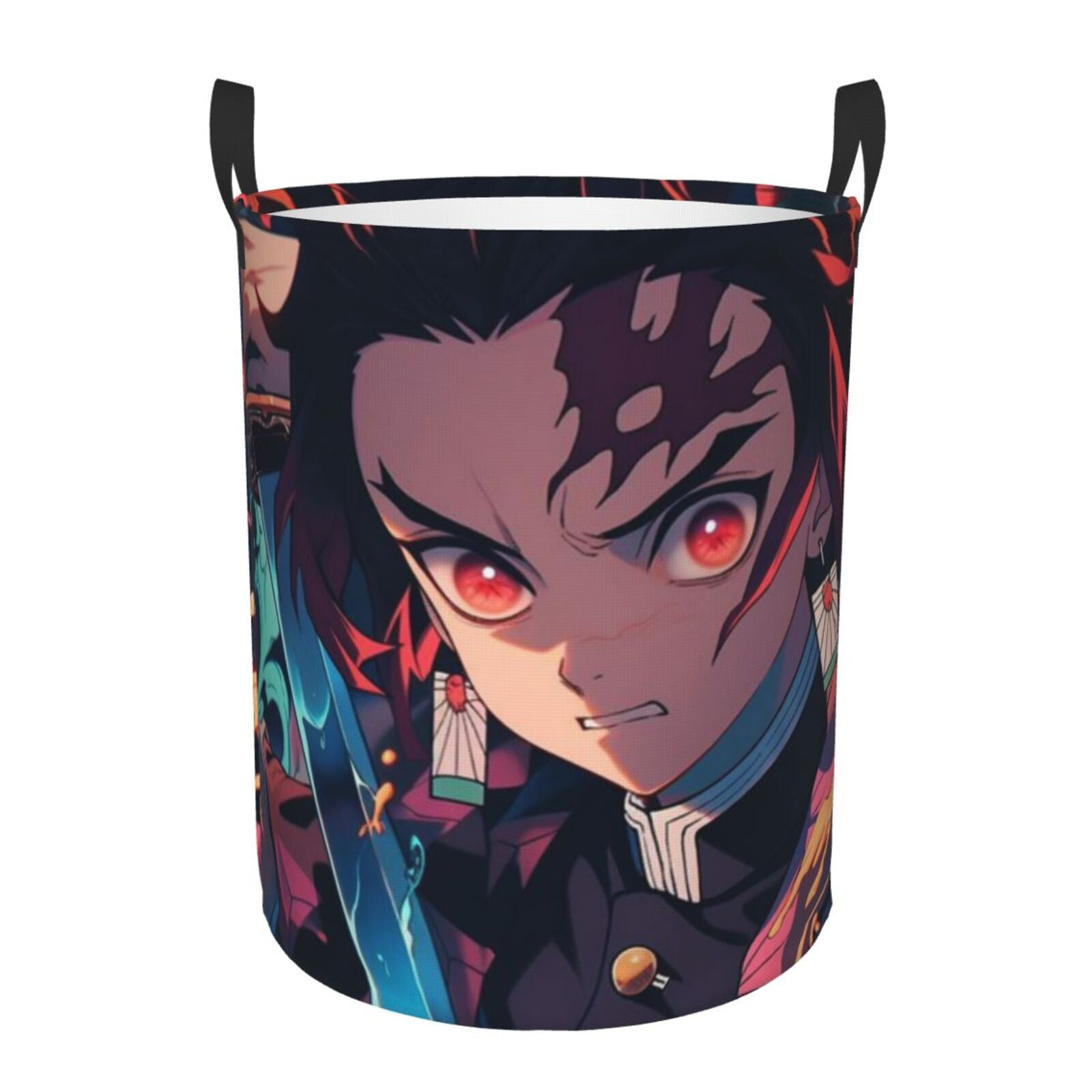 Demon Slayer Laundry Basket Circular Laundry Hamper Dirty Clothes ...