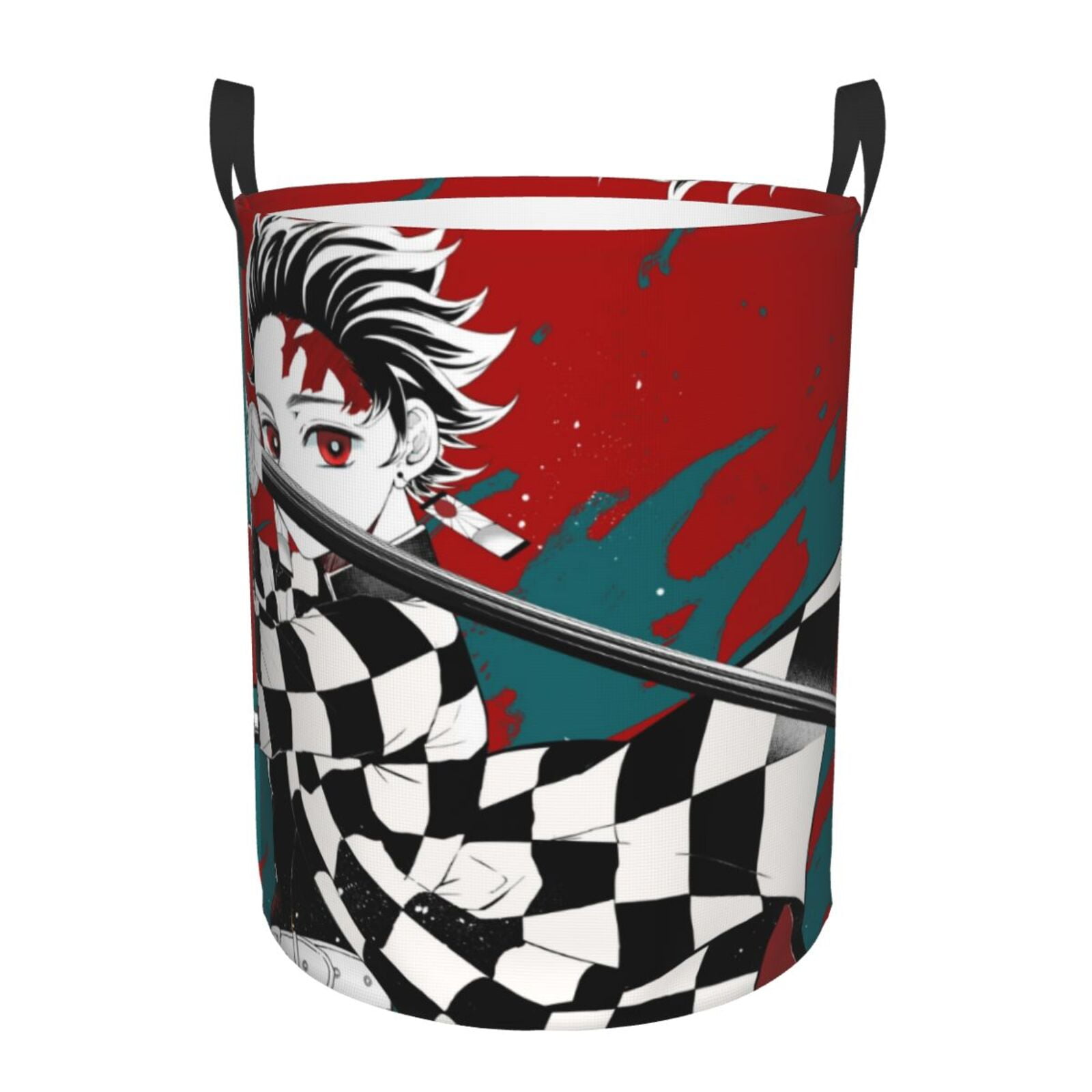Demon Slayer Laundry Hamper Basket with Handles, Lightweight Storage ...