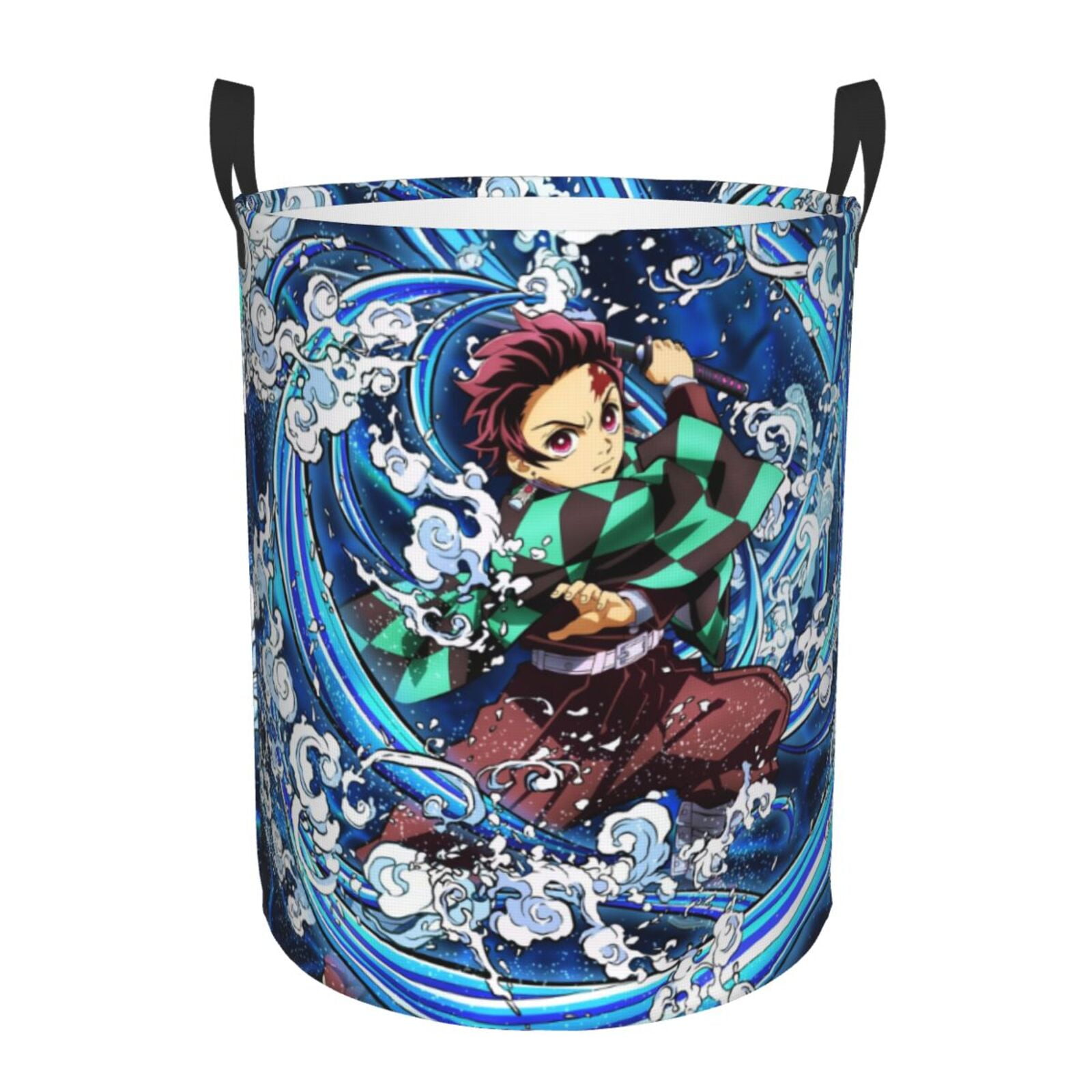 Demon Slayer Laundry Hamper Basket with Handles, Lightweight Storage ...