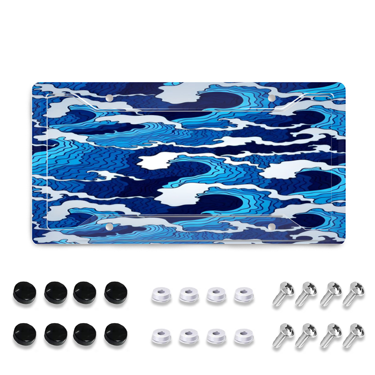 Demon Slayer License Plate Frame Set - 4-hole License Plate Frame ...