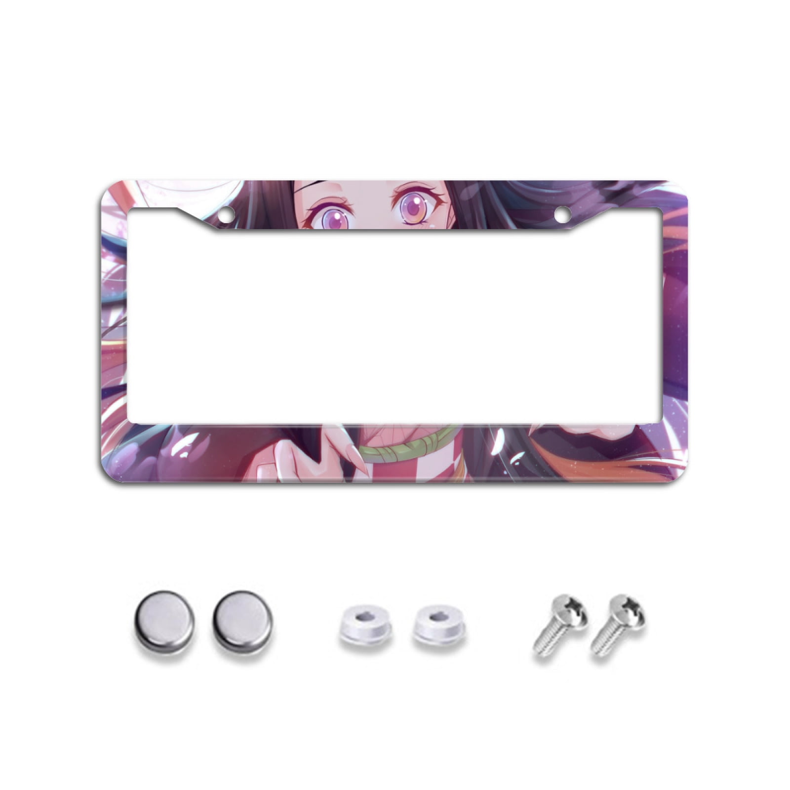 Demon Slayer License Plate Frames for Women Men Car Plate Holder Cover ...