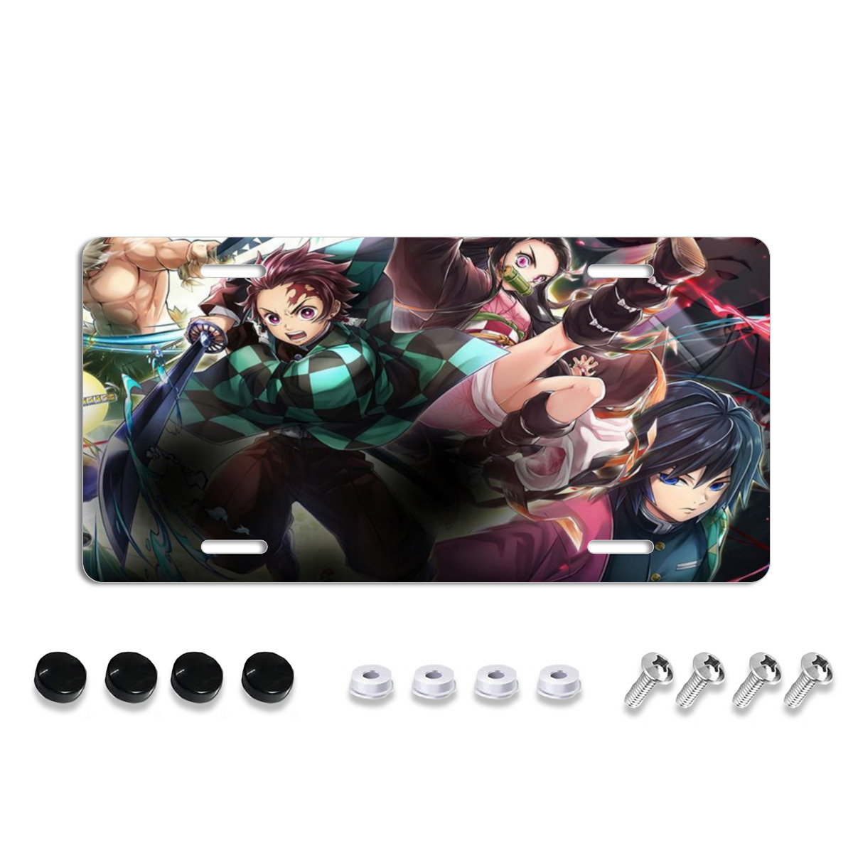 Demon Slayer License plate cover, 1 piece snap-on license plate cover ...