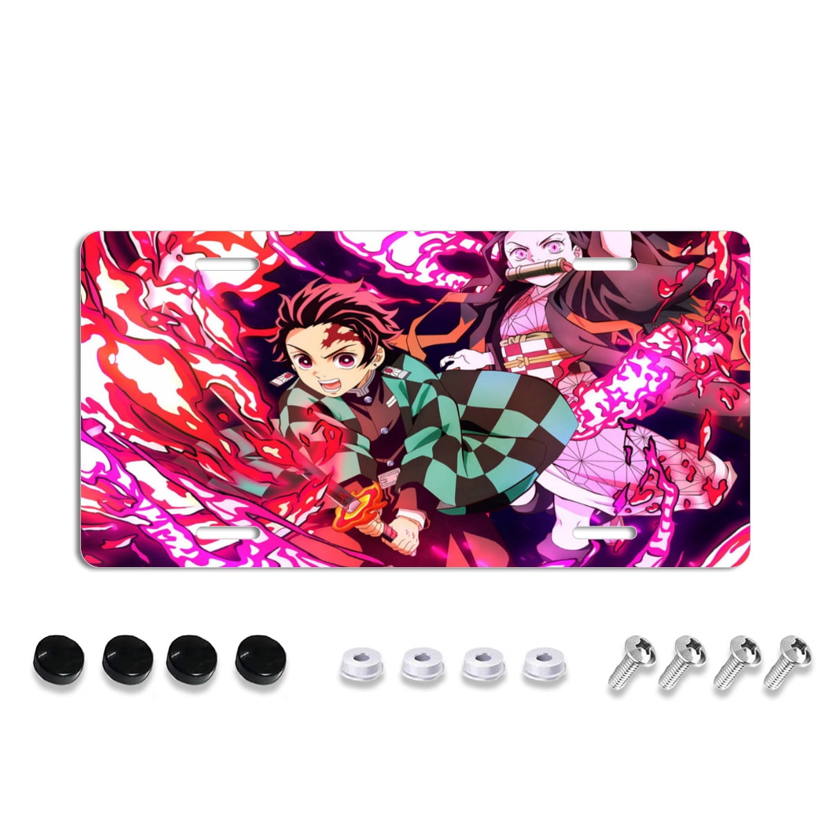 Demon Slayer License plate cover, 1 piece snap-on license plate cover ...