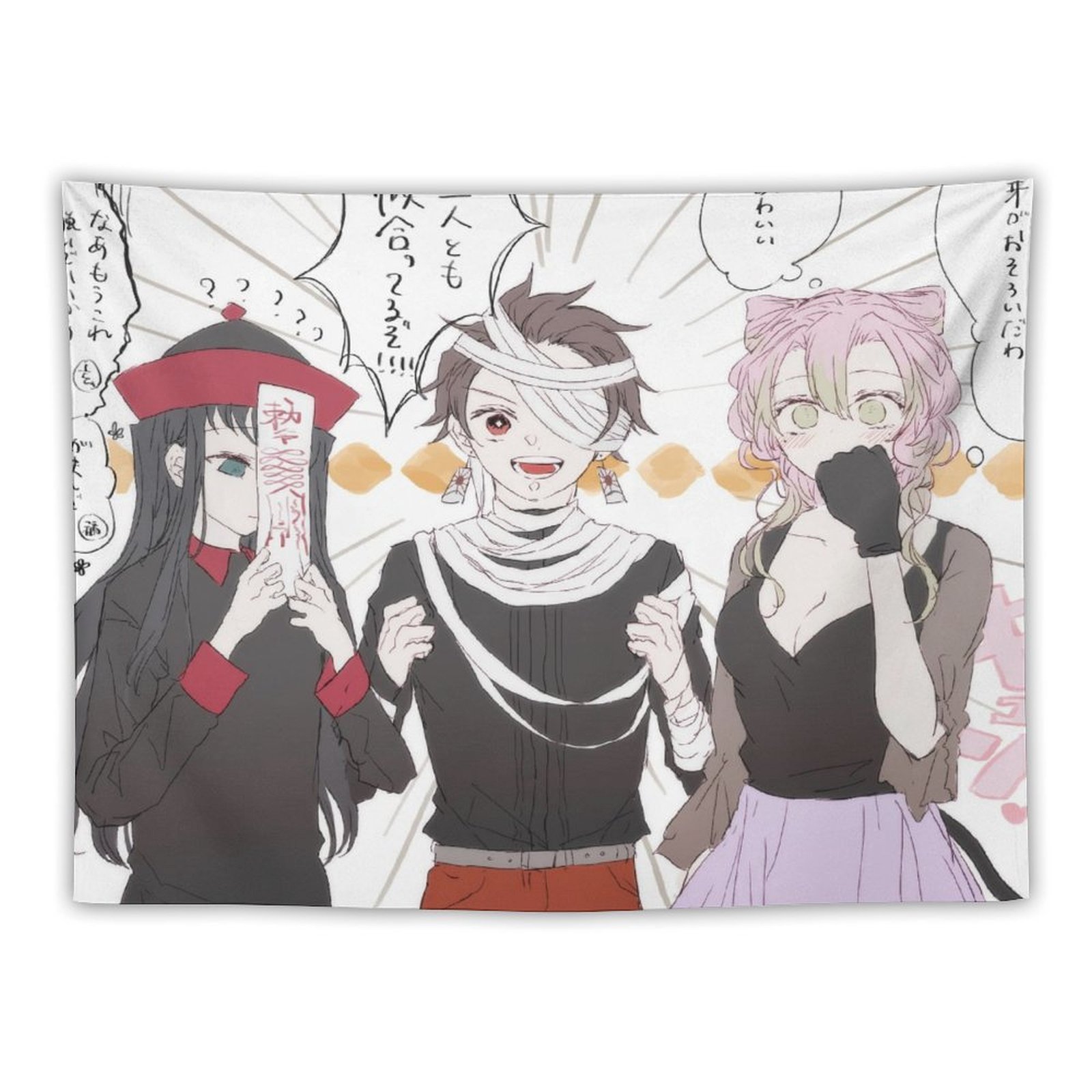 Demon Slayer -Line Art Tapestry Tanjiro Nezuko Kocho 30"x40" in ...