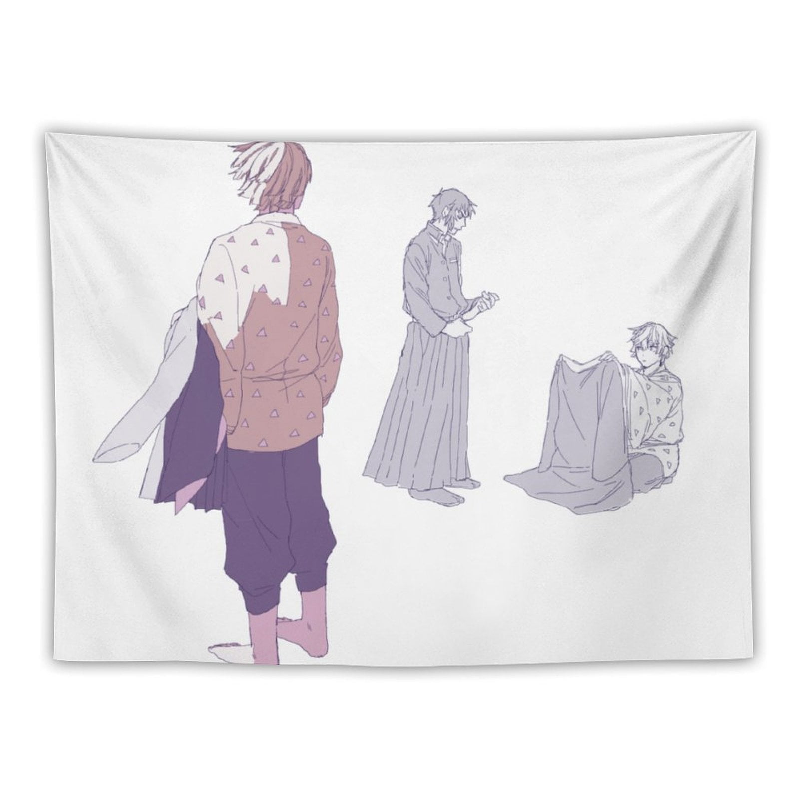 Demon Slayer -Line Art Tapestry Tanjiro Nezuko Kocho 30"x40" in ...