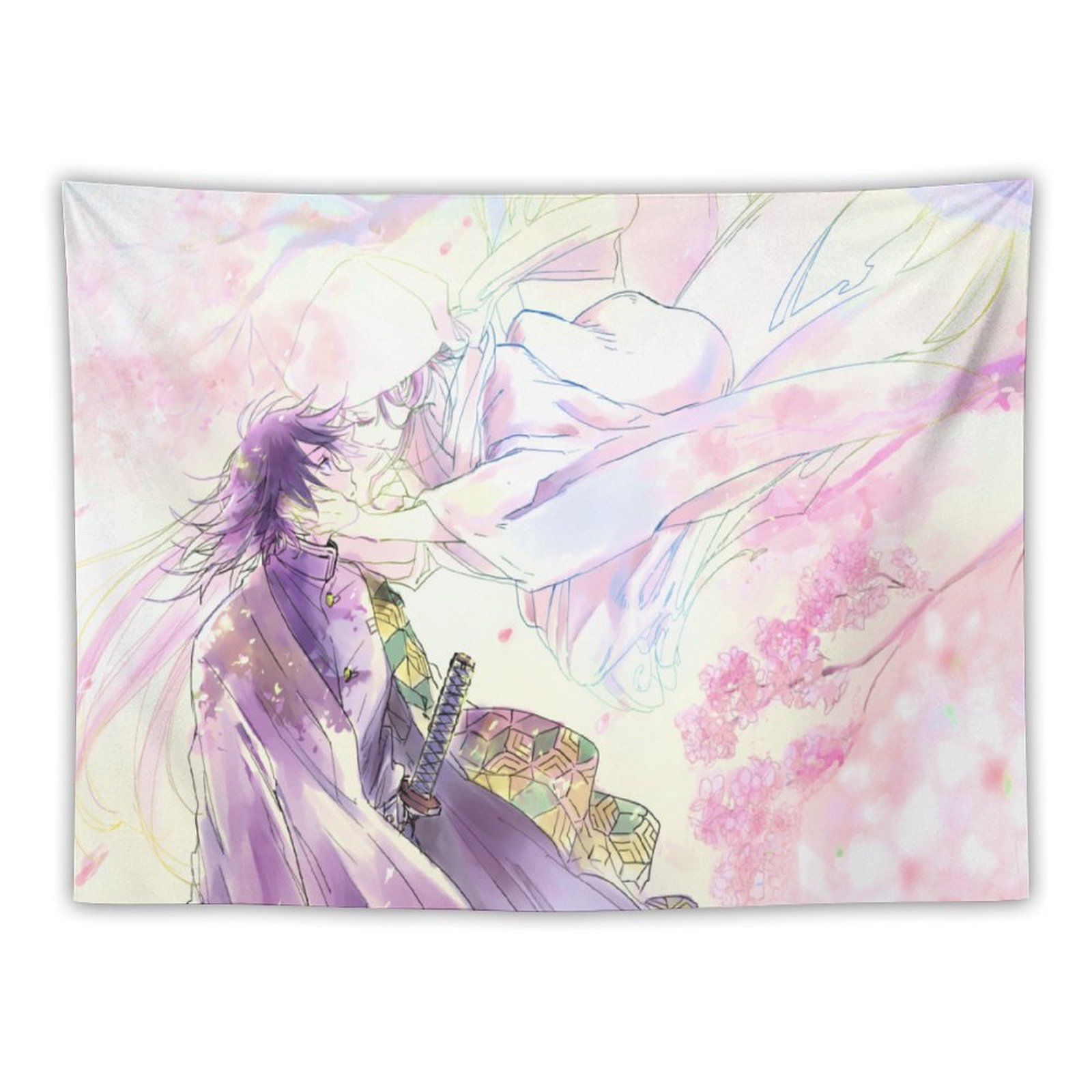 Demon Slayer -Line Art Tapestry Tanjiro Nezuko Kocho 30"x40" in ...
