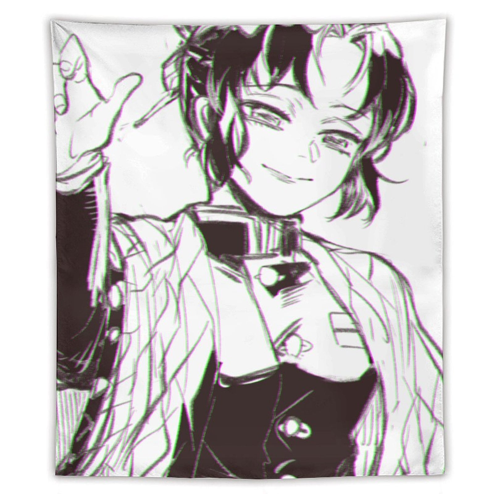 Demon Slayer -Line Art Tapestry Tanjiro Nezuko Kocho 50"x60" in ...