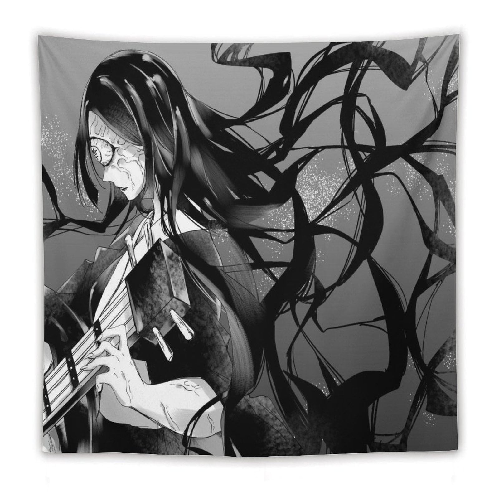 Demon Slayer -Line Art Tapestry Tanjiro Nezuko Kocho 60"x60" in ...