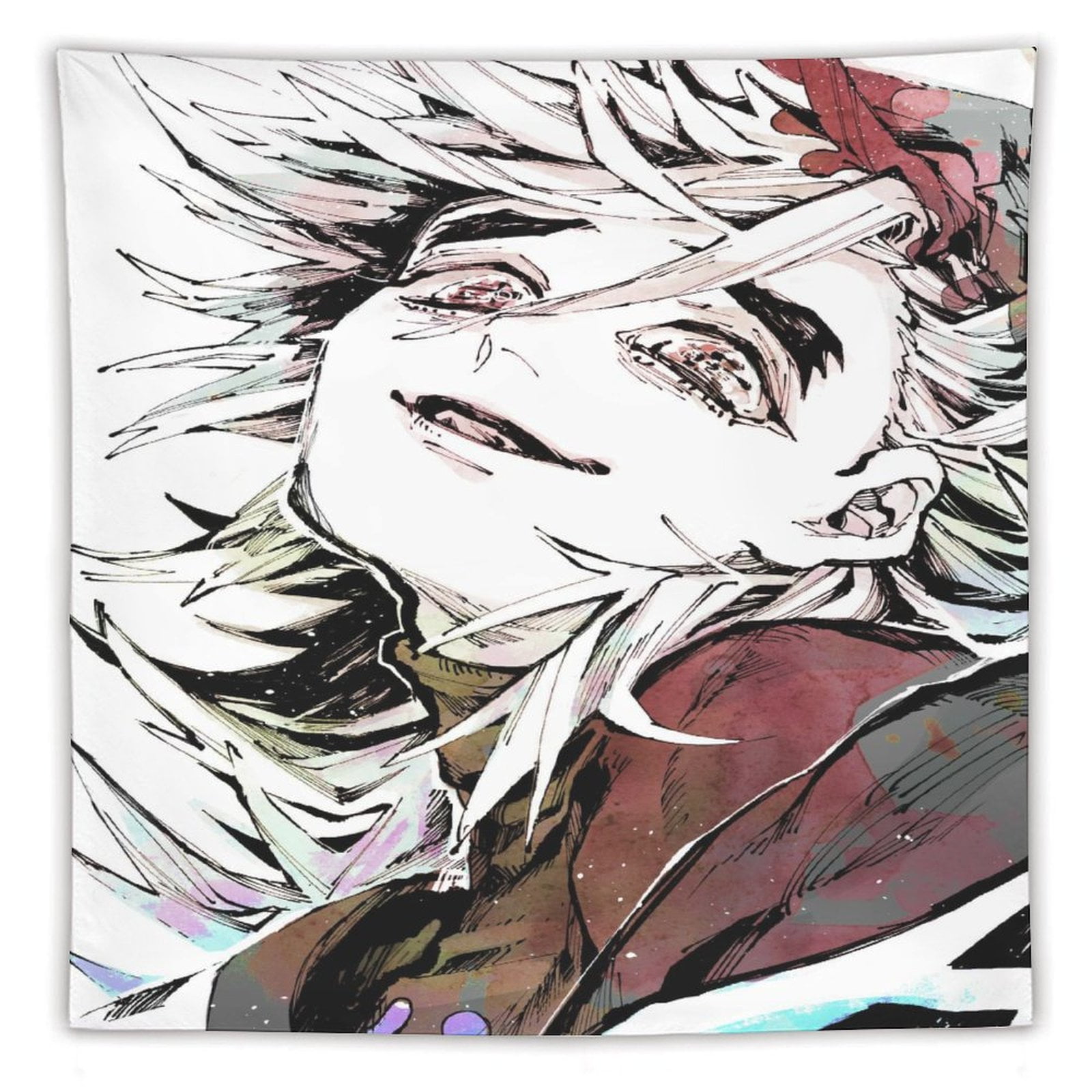 Demon Slayer - Line Art Tapestry Tanjiro Nezuko Kocho 60"x60" in ...