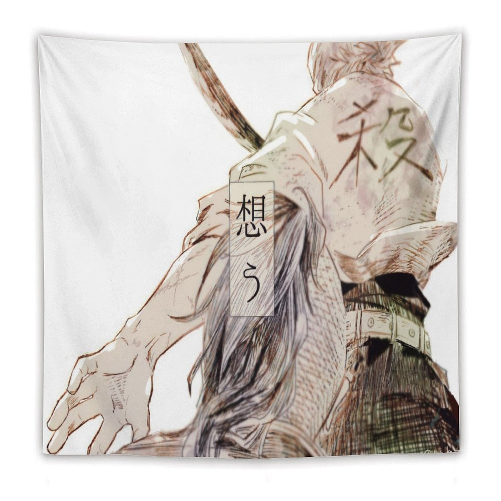 Demon Slayer -Line Art Tapestry Tanjiro Nezuko Kocho 60"x60" in ...