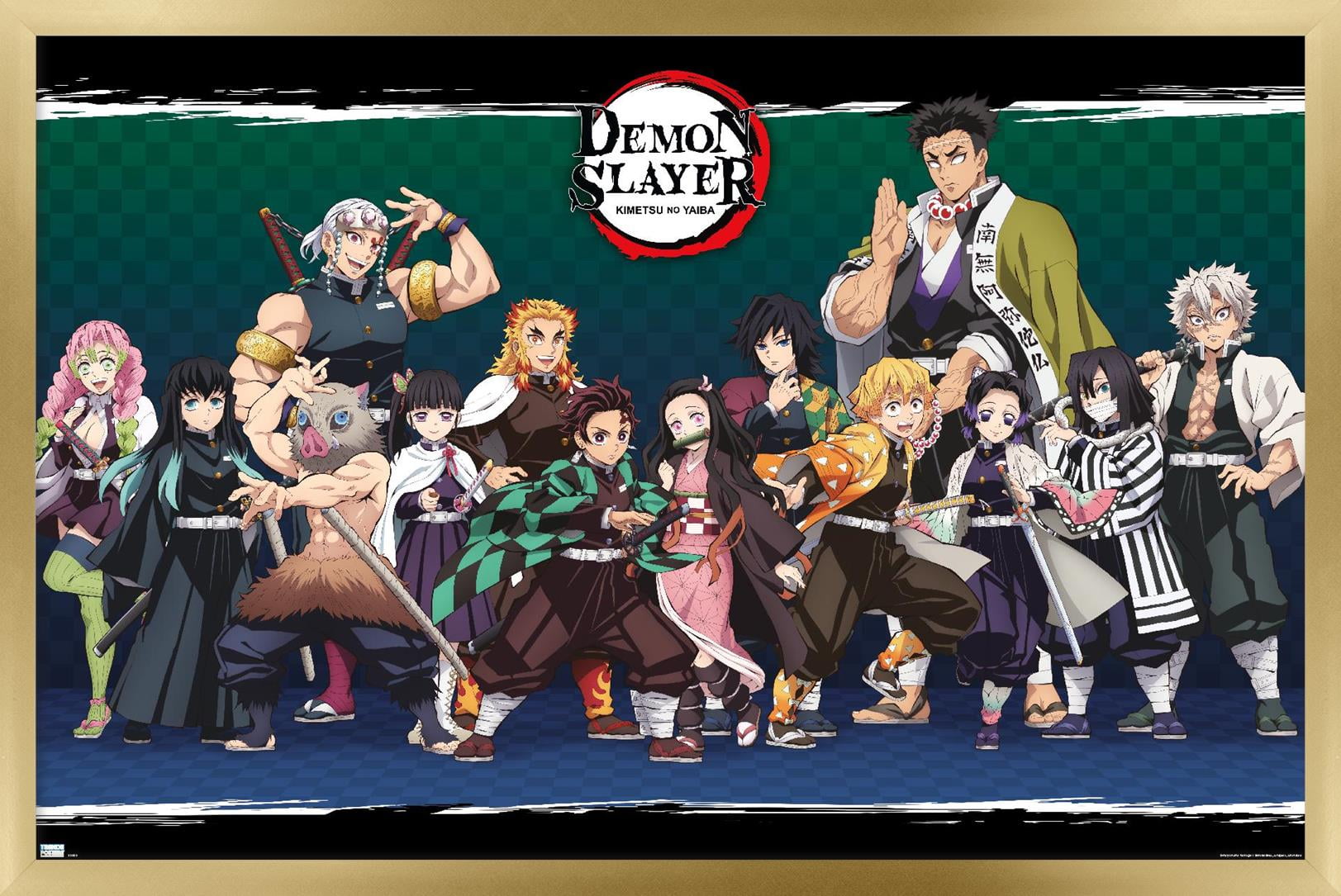 Demon Slayer - Lineup Wall Poster, 22.375" x 34" Framed - Walmart.com