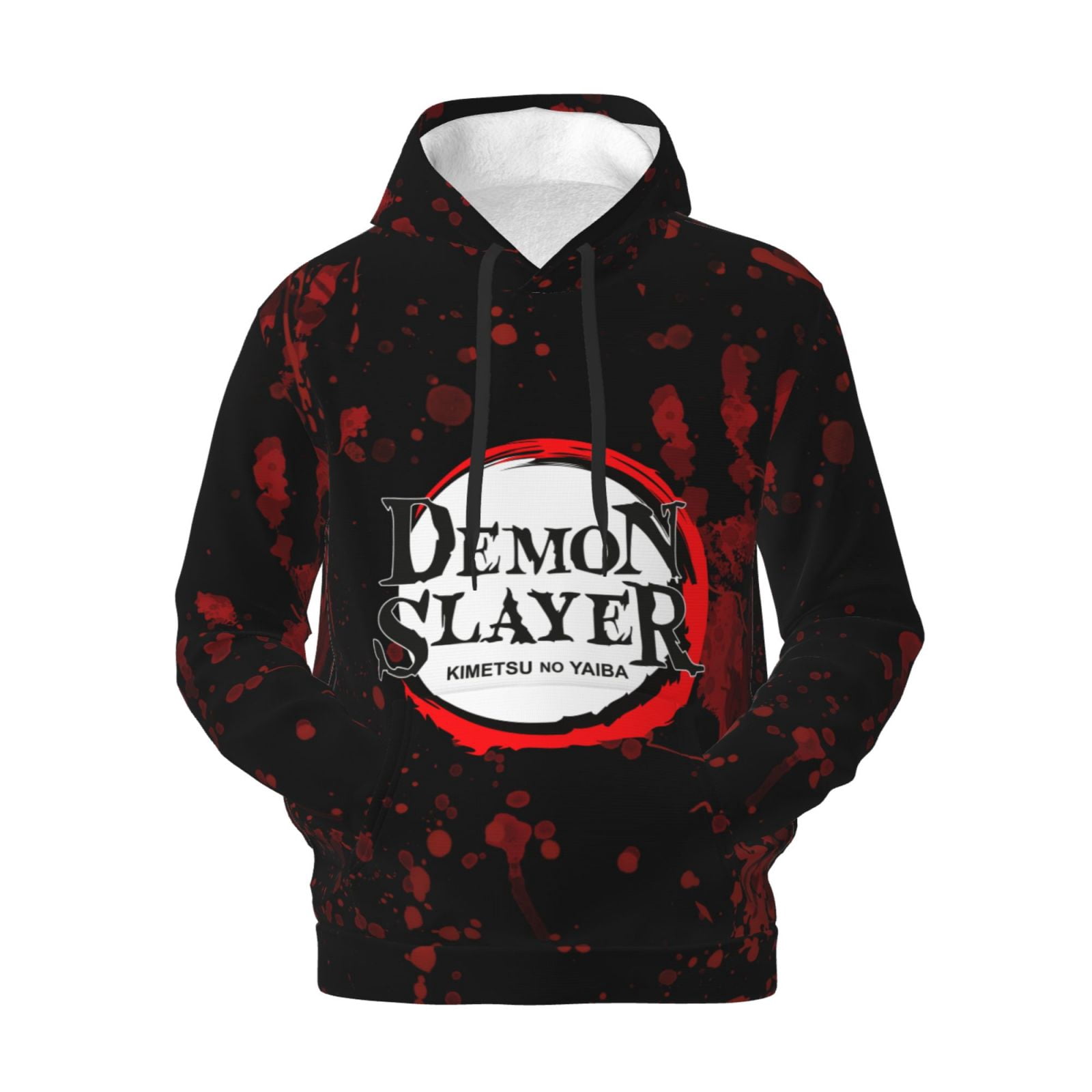 Demon Slayer Logo Men's Hoodies Sweatshirt Soft Plush Fleece Hoody ...