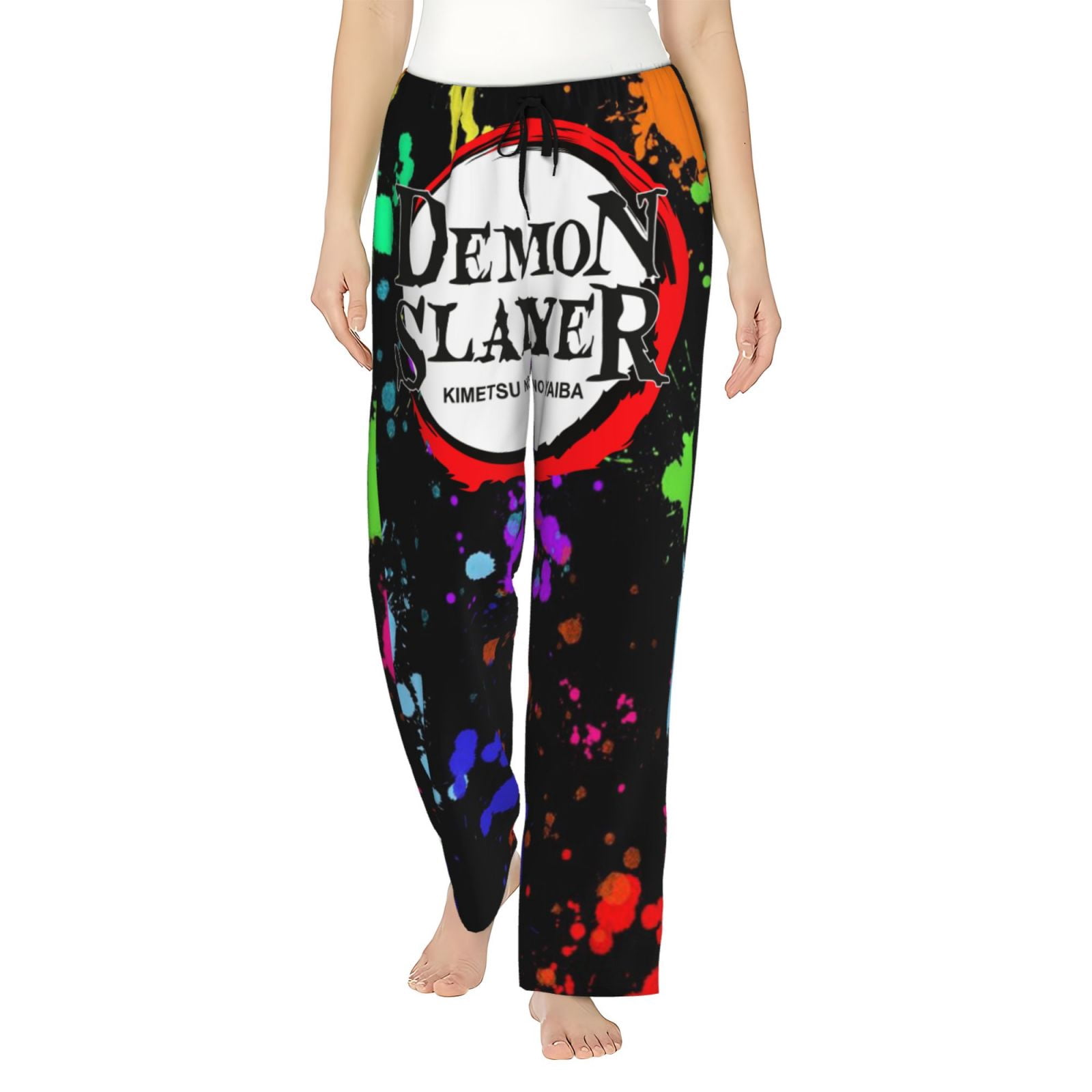 Demon Slayer Logo Women's Pajama Pants With Pockets Lounge Daily ...