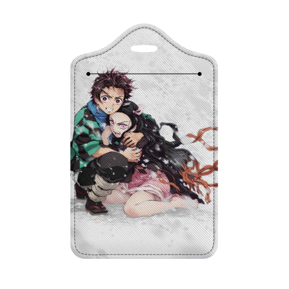 Demon Slayer Luggage Tags PU Leather with Privacy Cover Travel Cruise ...