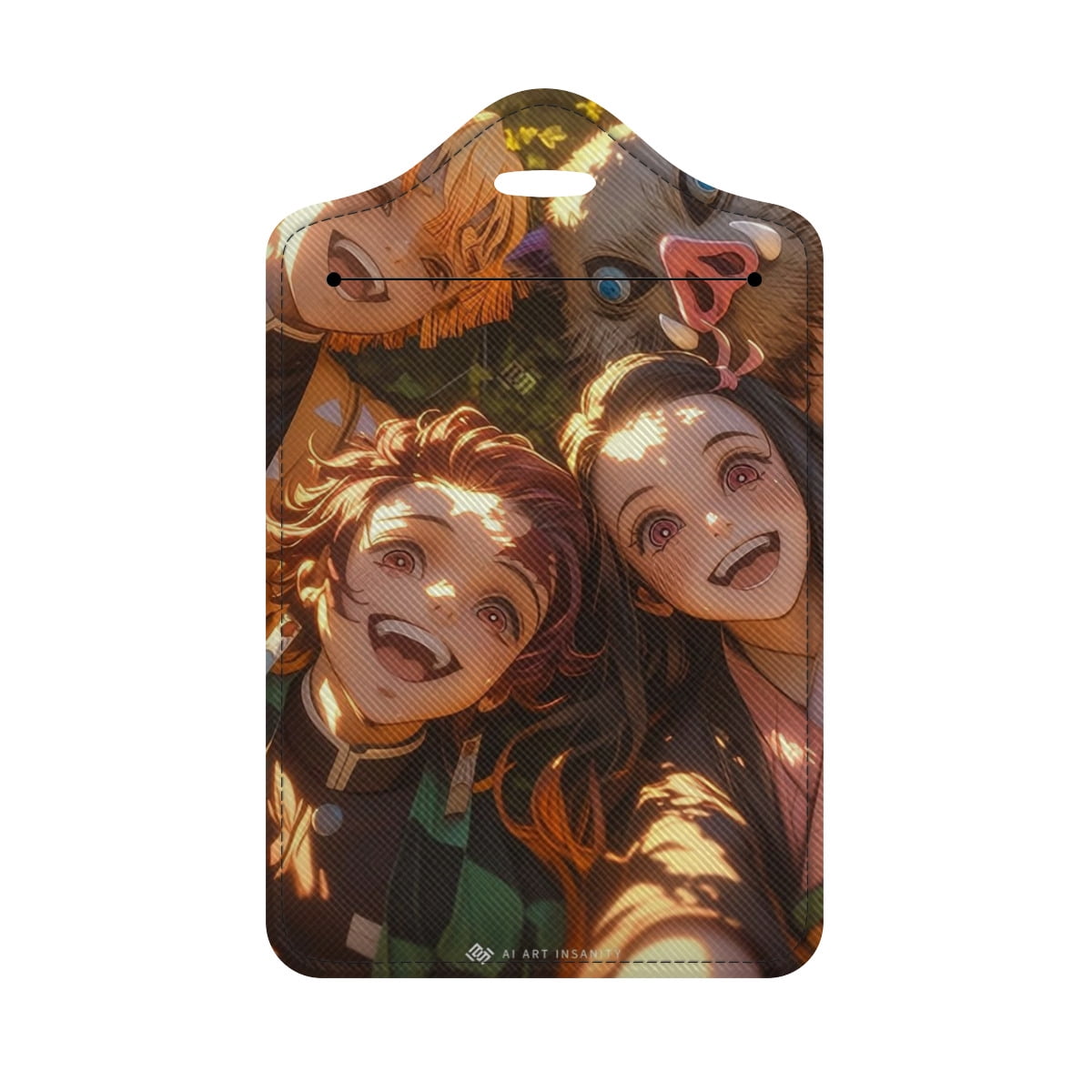 Demon Slayer Luggage Tags PU Leather with Privacy Cover Travel Cruise ...