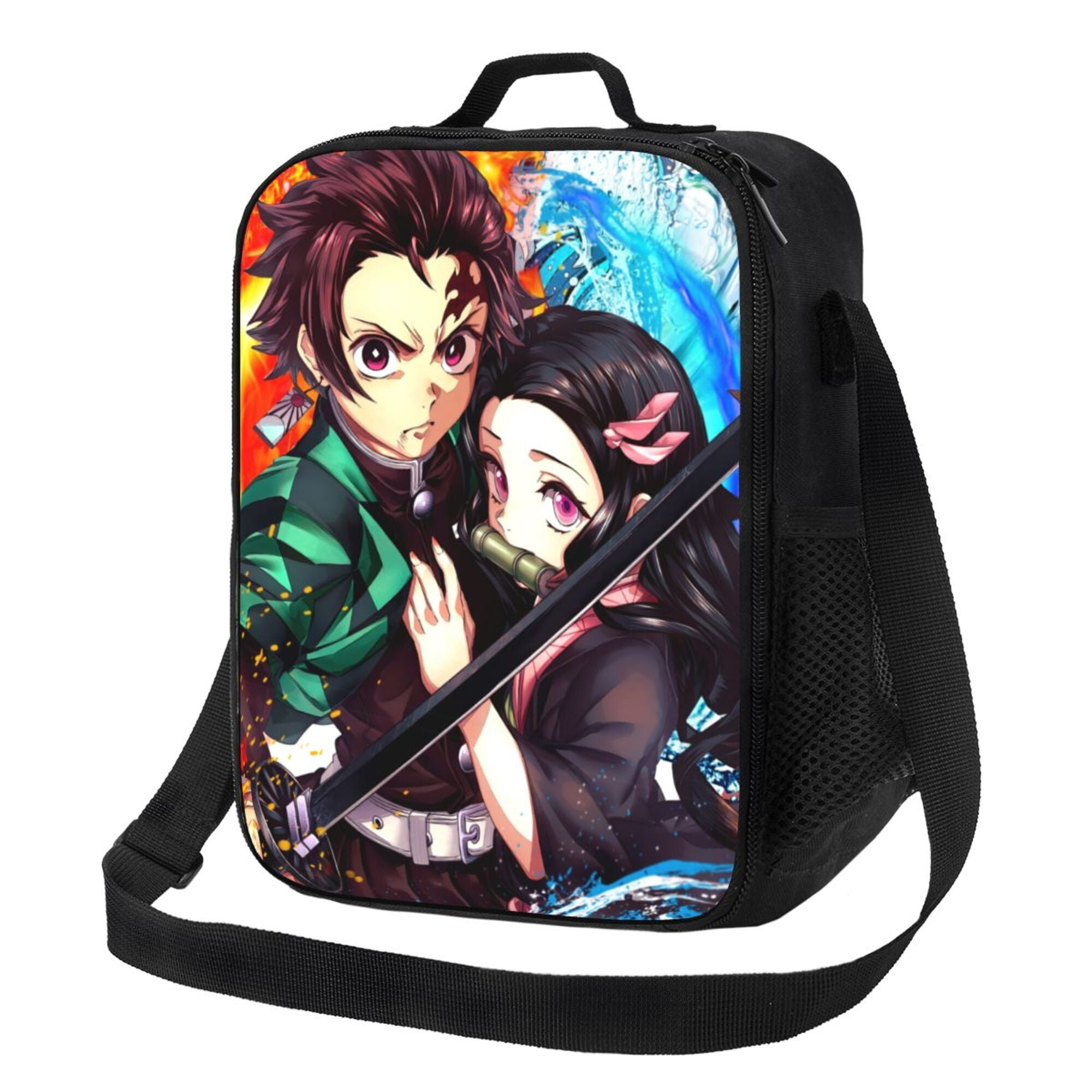 Demon Slayer Lunch Bag, Insulated Shoulder Lunch Box Reusable Tote Bag ...