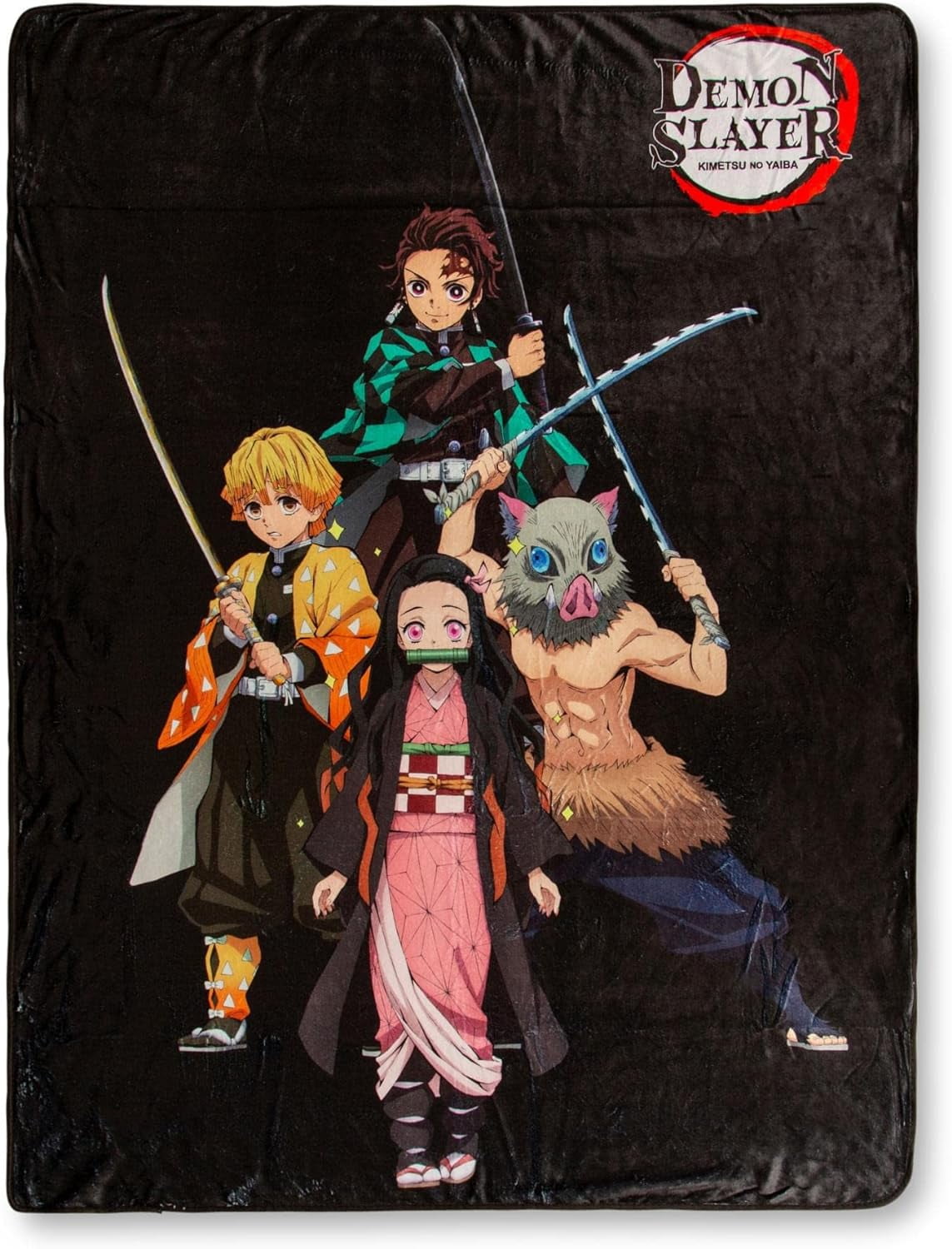 Demon Slayer Main Characters Flannel Blanket - Ultra-Soft Anime Throw ...