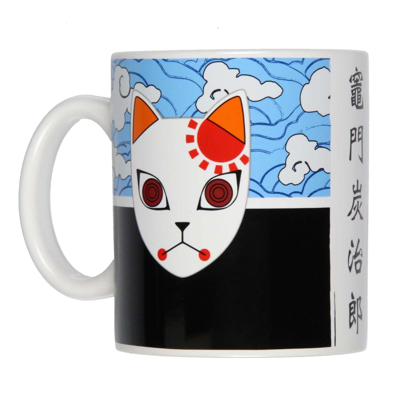 Demon Slayer Manga Anime Kitsune Fox Mask 16 OZ. Ceramic Coffee Mug Tea ...