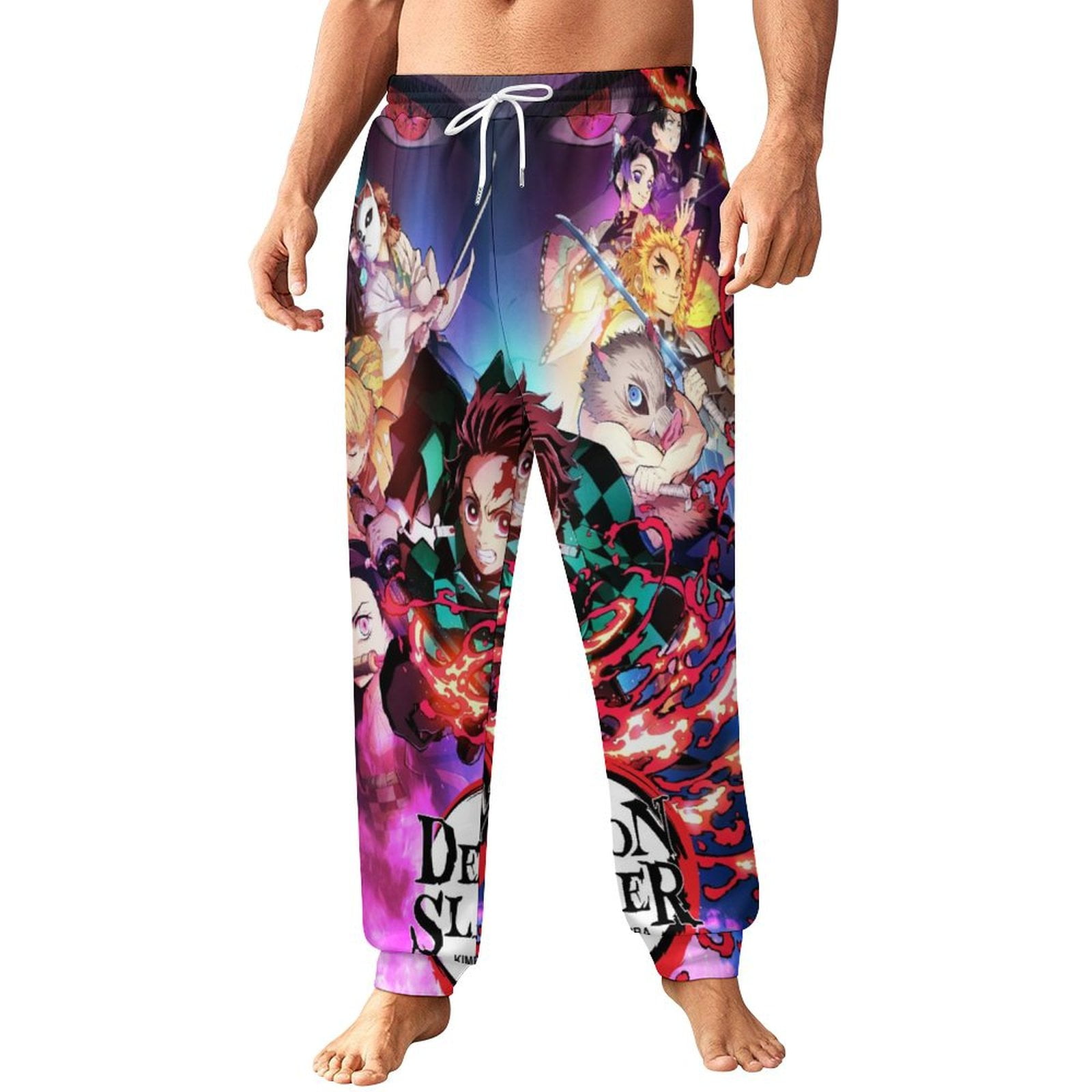 Demon Slayer Men's Athletic Joggers Stretch Sweatpants Running Workout ...