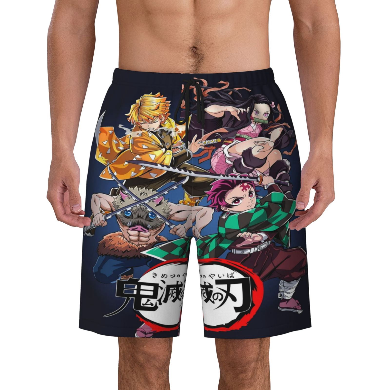 Demon Slayer Men's Swim Trunks Quick Dry Board Shorts Bathing Suit ...