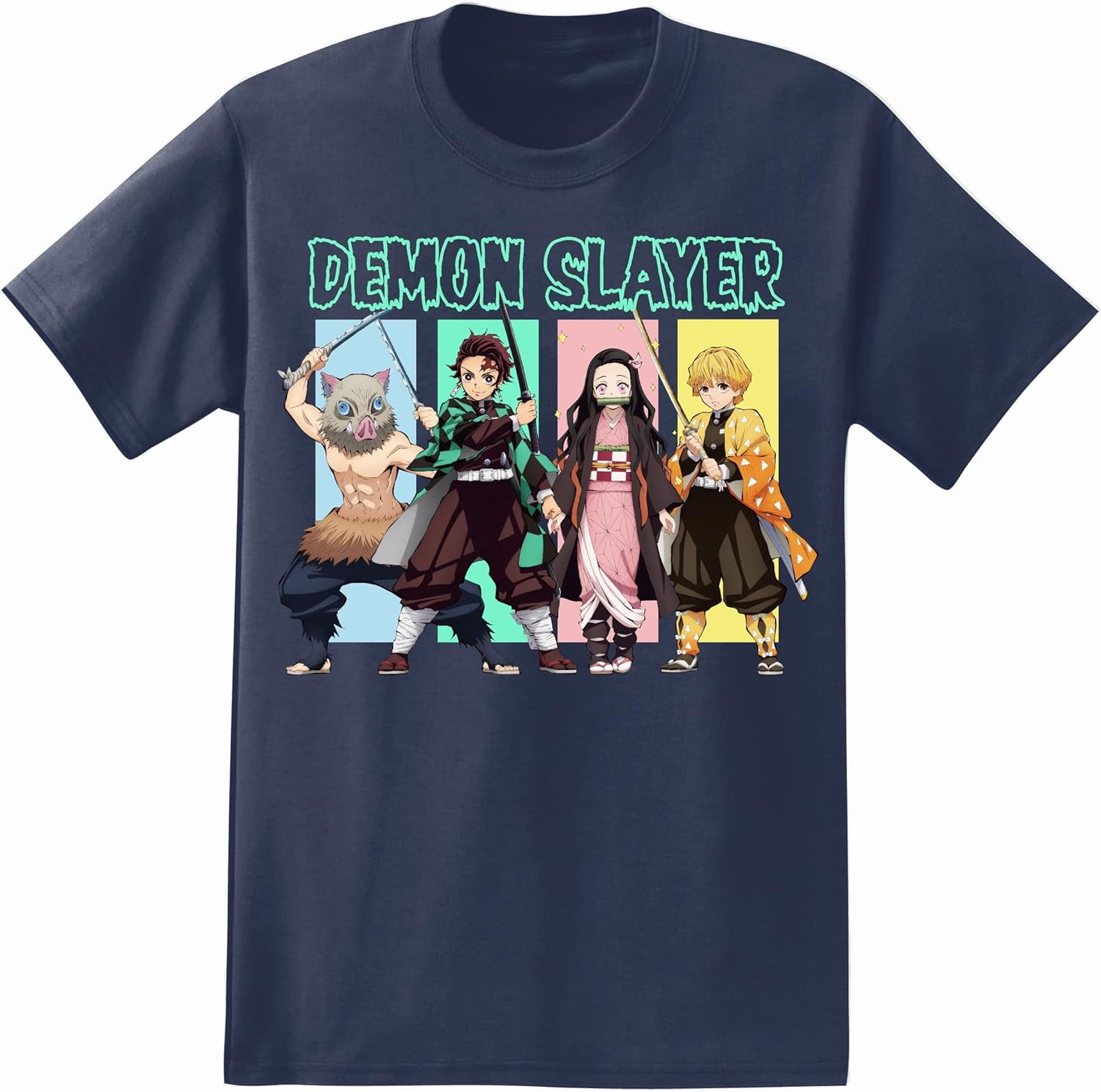 Demon Slayer Mens Anime T-Shirt Kimetsu no Yaiba Shirt - Tanjiro Kamado ...