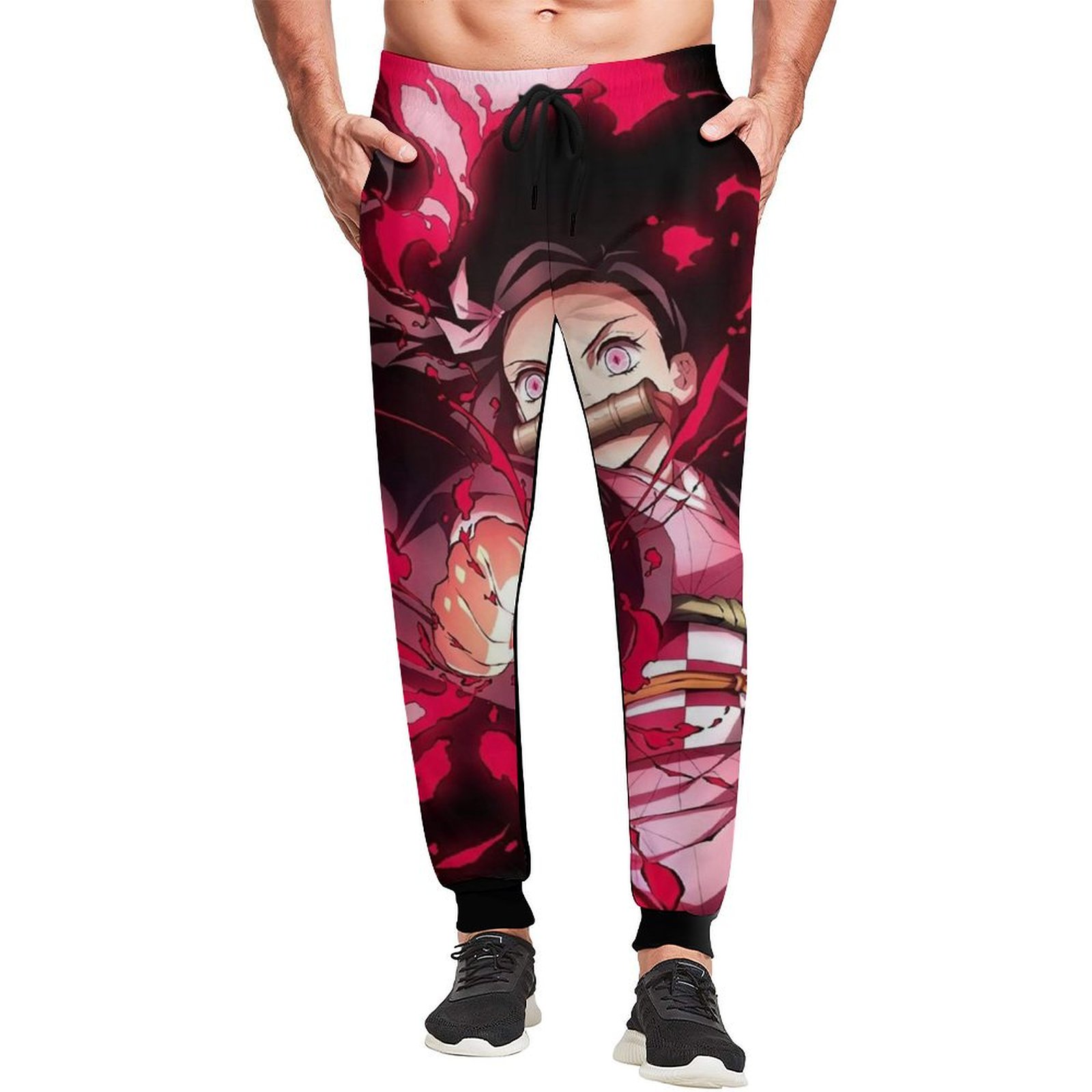 Demon Slayer Mens Joggers Sweatpants Elastic Waist Casual Athletic ...