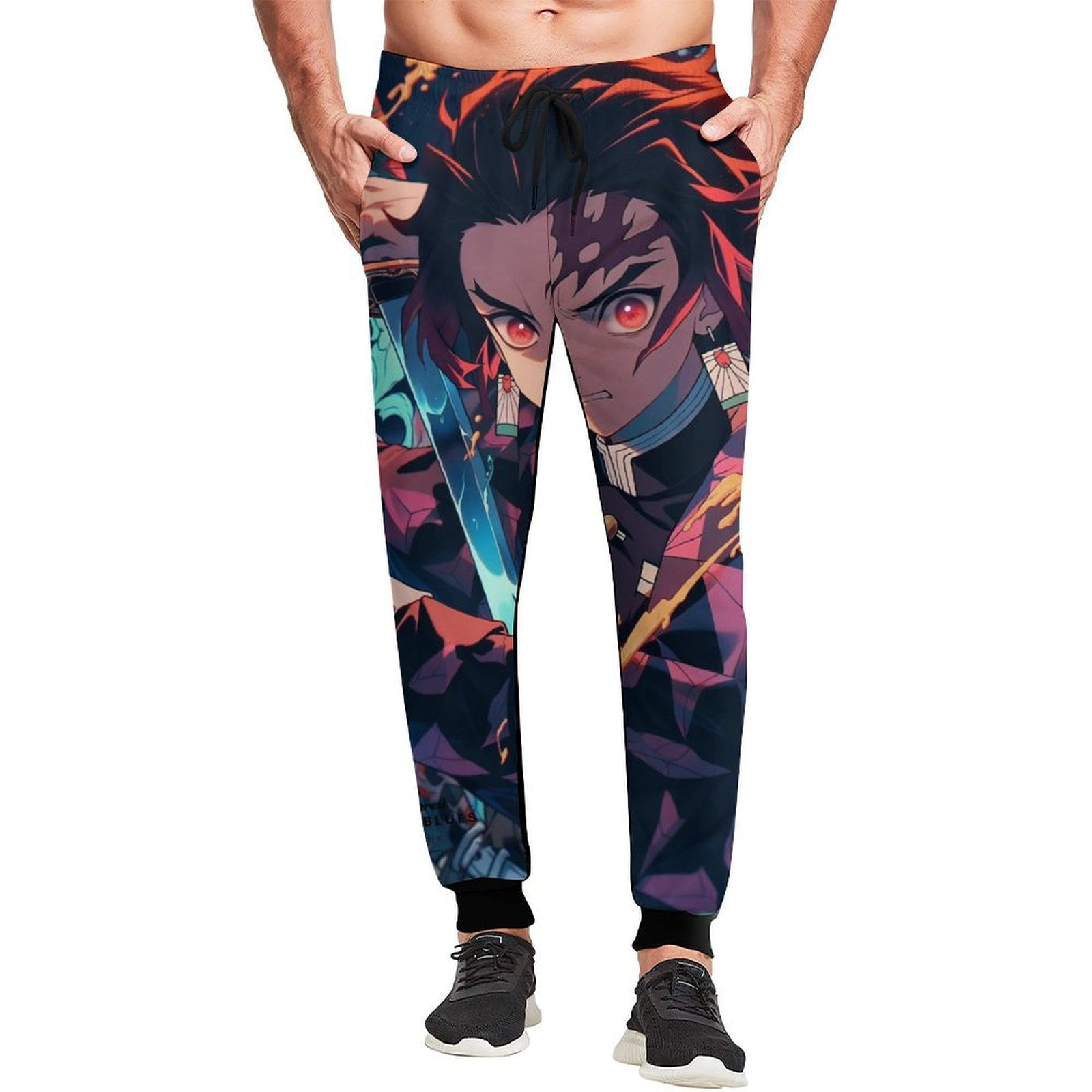 Demon Slayer Mens Joggers Sweatpants Elastic Waist Casual Athletic ...