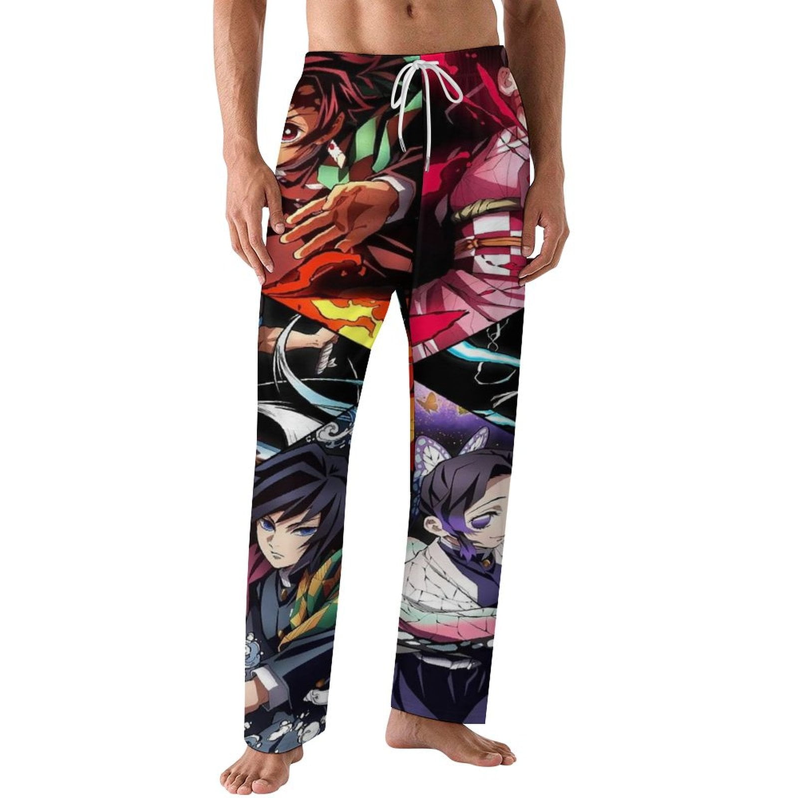 Demon Slayer Mens PJ Pajama Pants Bottoms Lounge Pants Sleepwear PJs ...