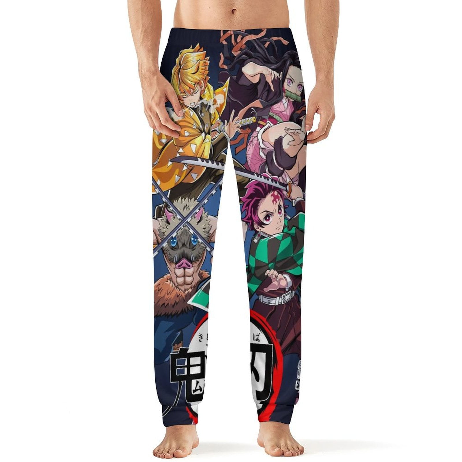 Demon Slayer Mens PJ Pajama Pants Bottoms Lounge Pants Sleepwear PJs ...