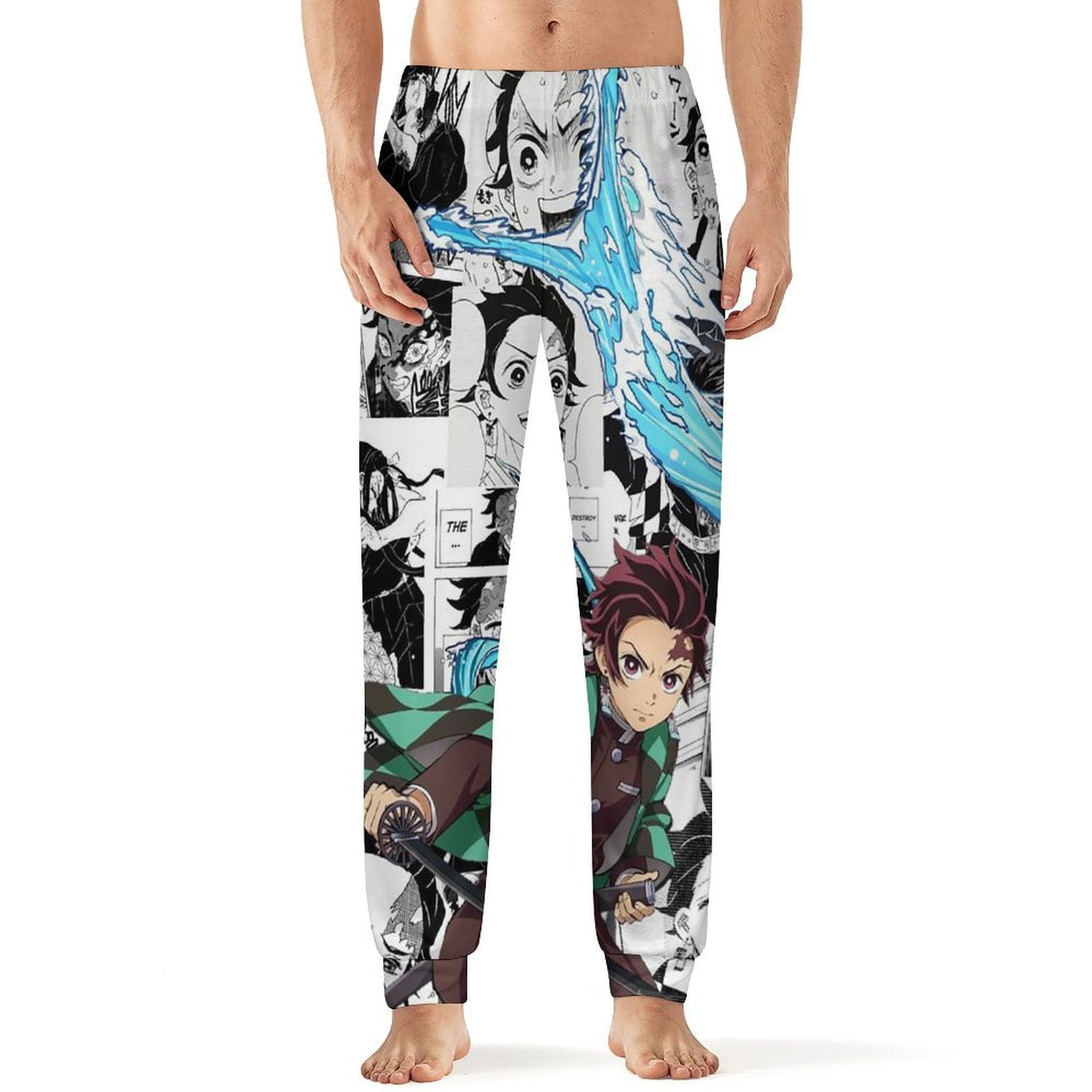 Demon Slayer Mens PJ Pajama Pants Bottoms Lounge Pants Sleepwear PJs ...